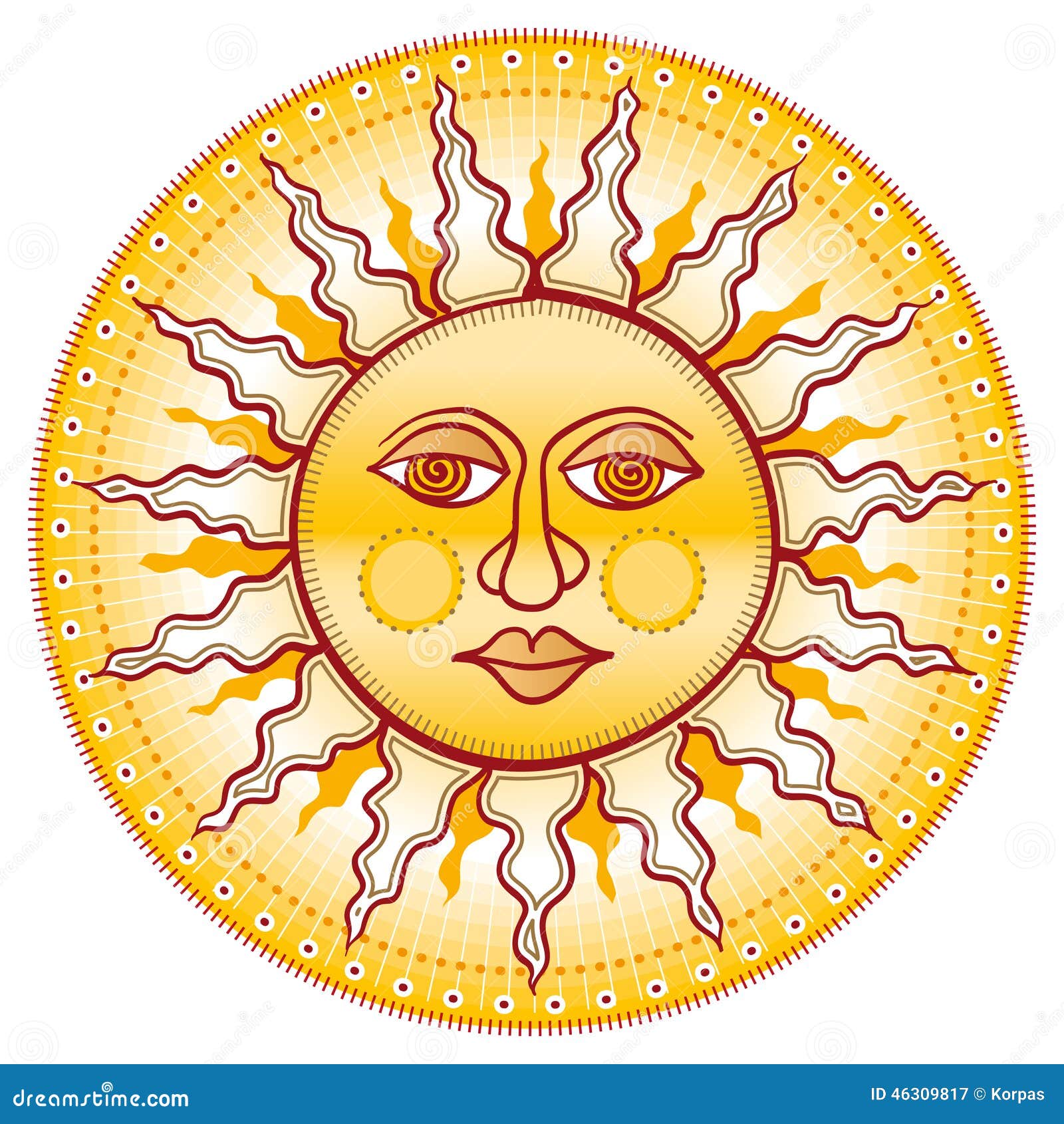 Golden face stock vector. Illustration of bright, gold - 46309817