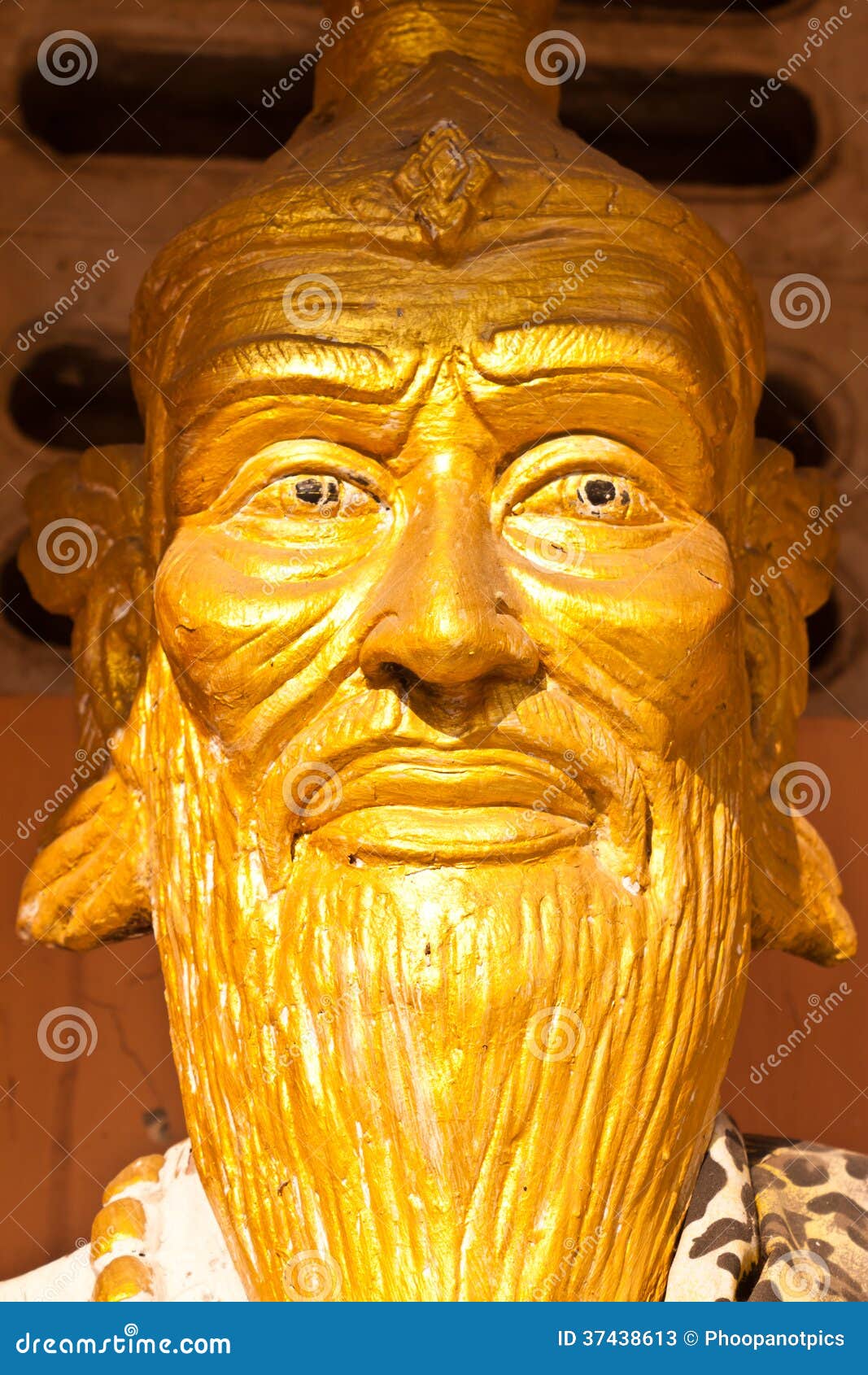 Golden face stock image. Image of monument, asian, religion - 37438613