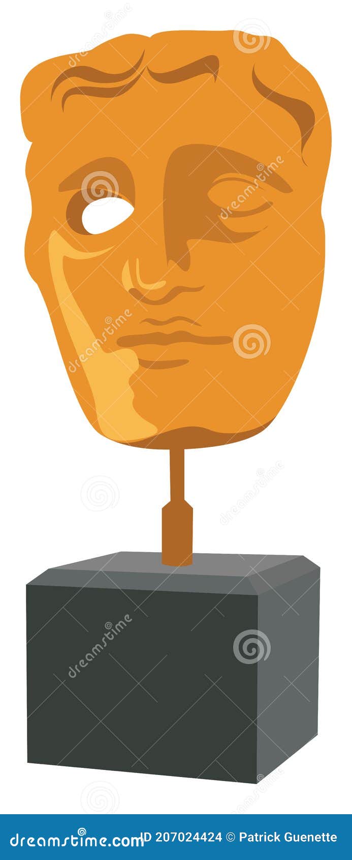 Golden Face , Illustration, Vector Stock Vector - Illustration of ...