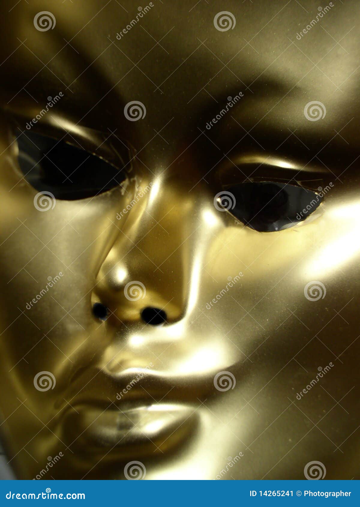 Golden Face Image with Expression Stock Image - Image of mystic ...