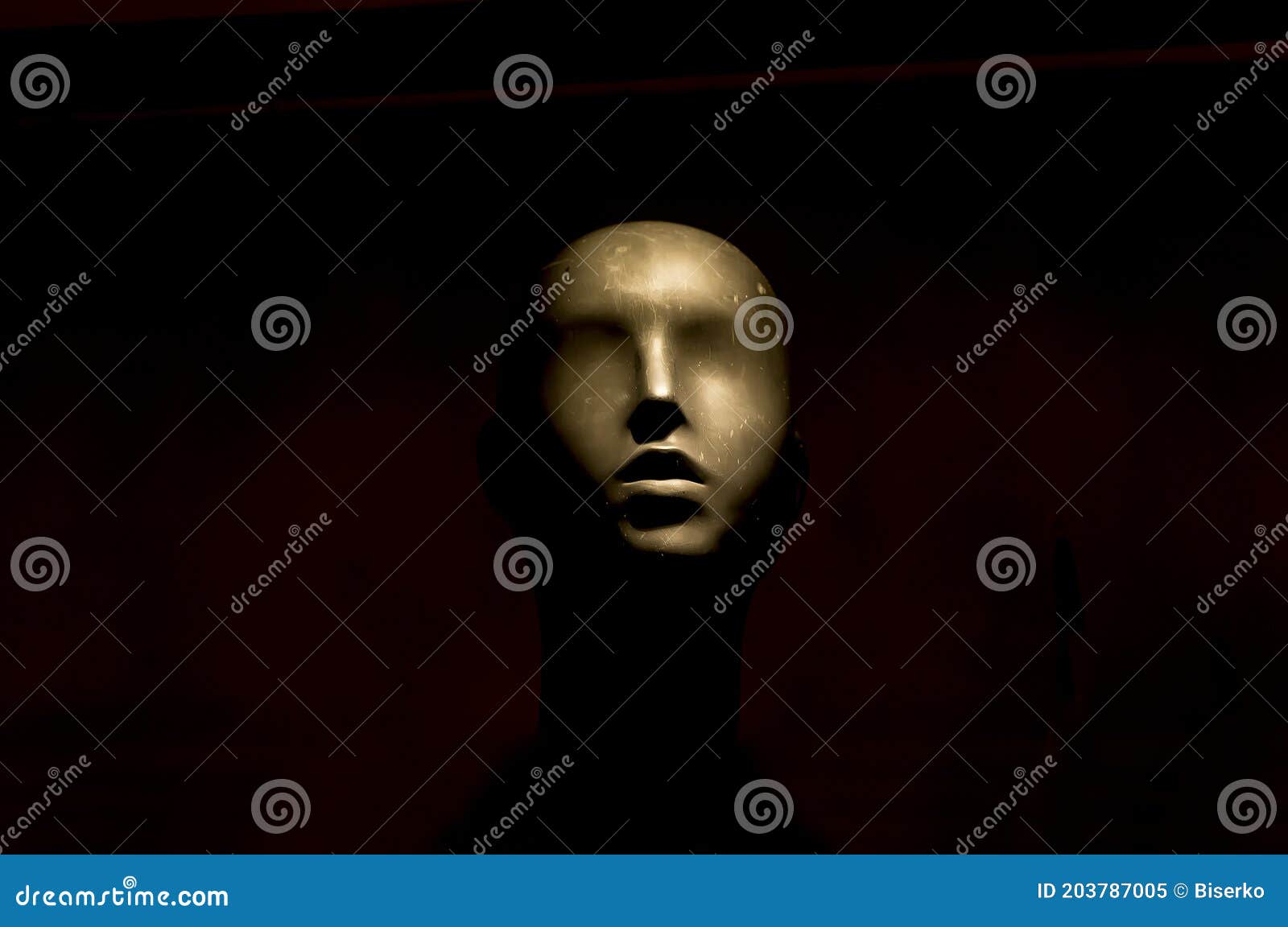Golden Mask in the Darkness Stock Image - Image of dread, darkness ...
