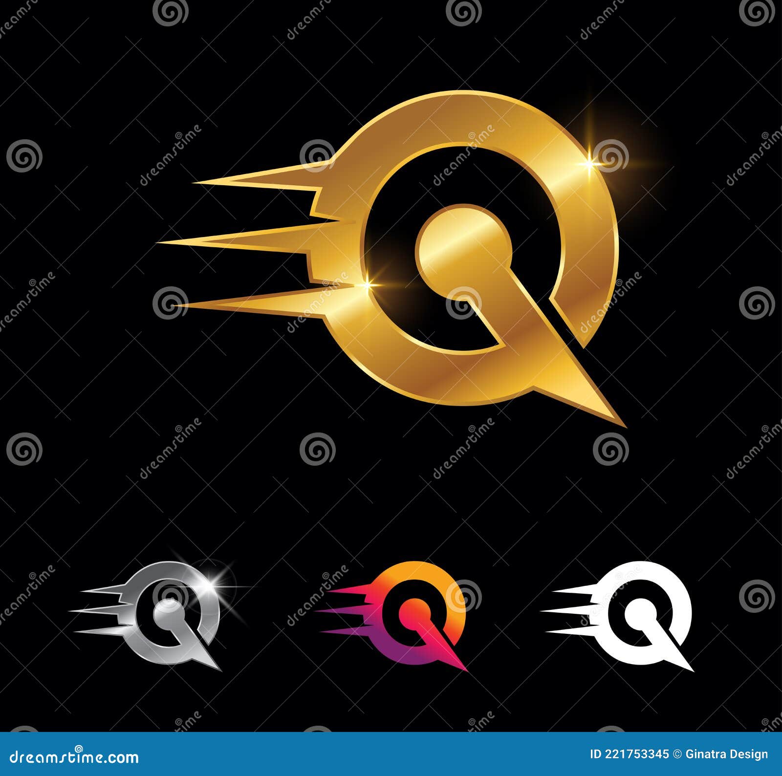 Golden Fast Speed Circle Sign Stock Vector - Illustration of golden ...