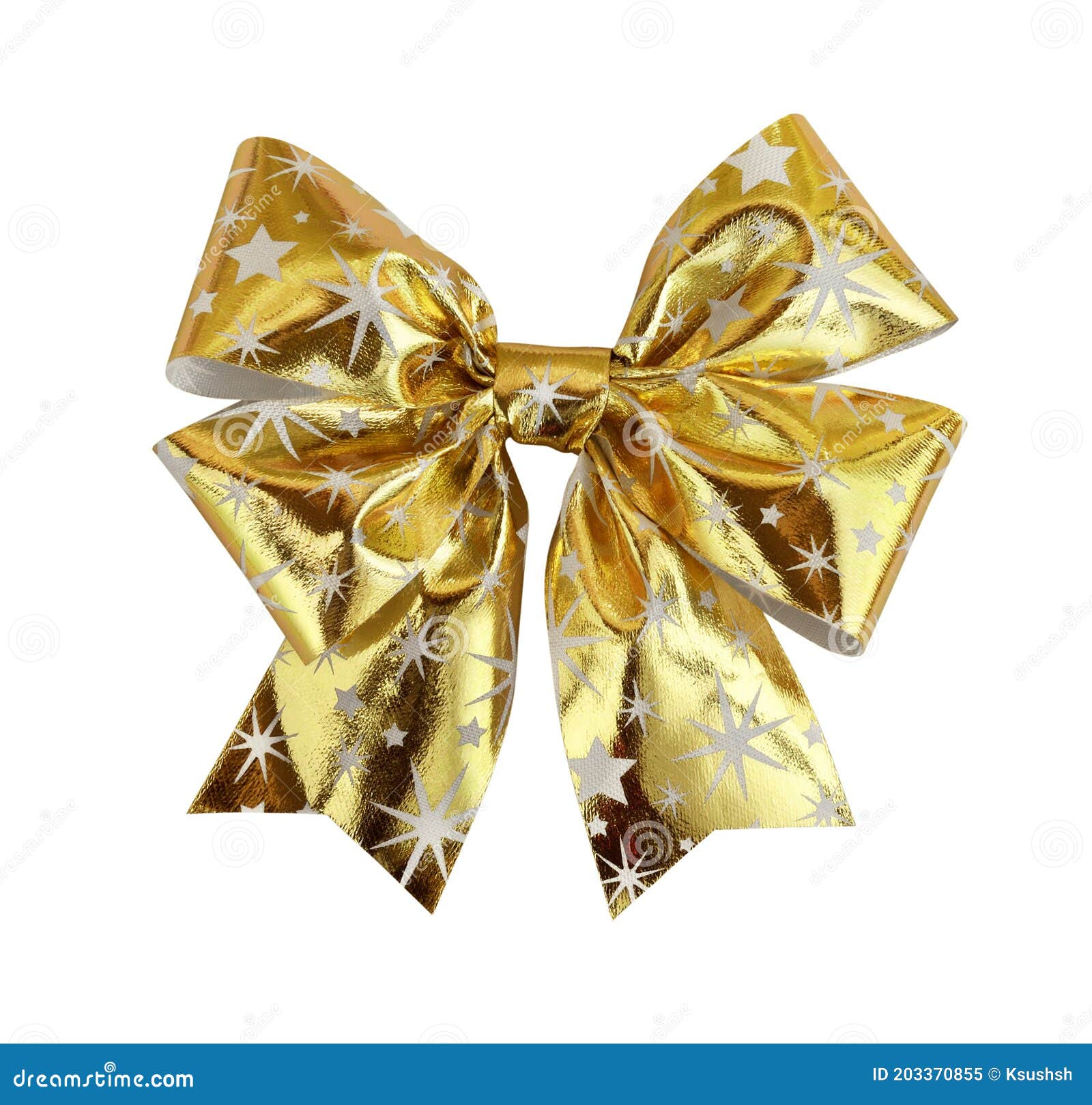 Golden Festive Christmas Bow Stock Image - Image of festive, wrap ...