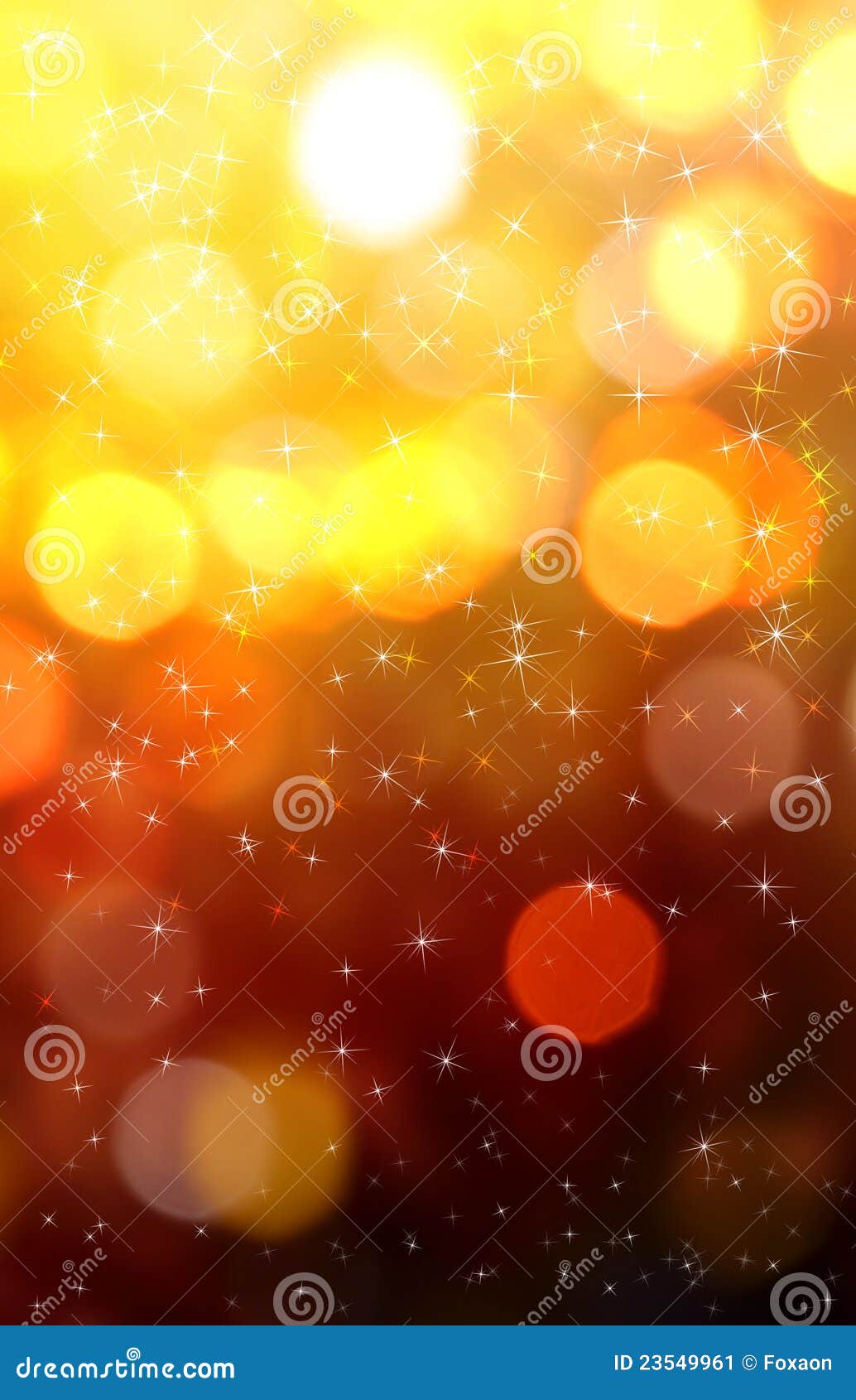 Golden Festive Lights Background. Stock Illustration - Illustration of ...