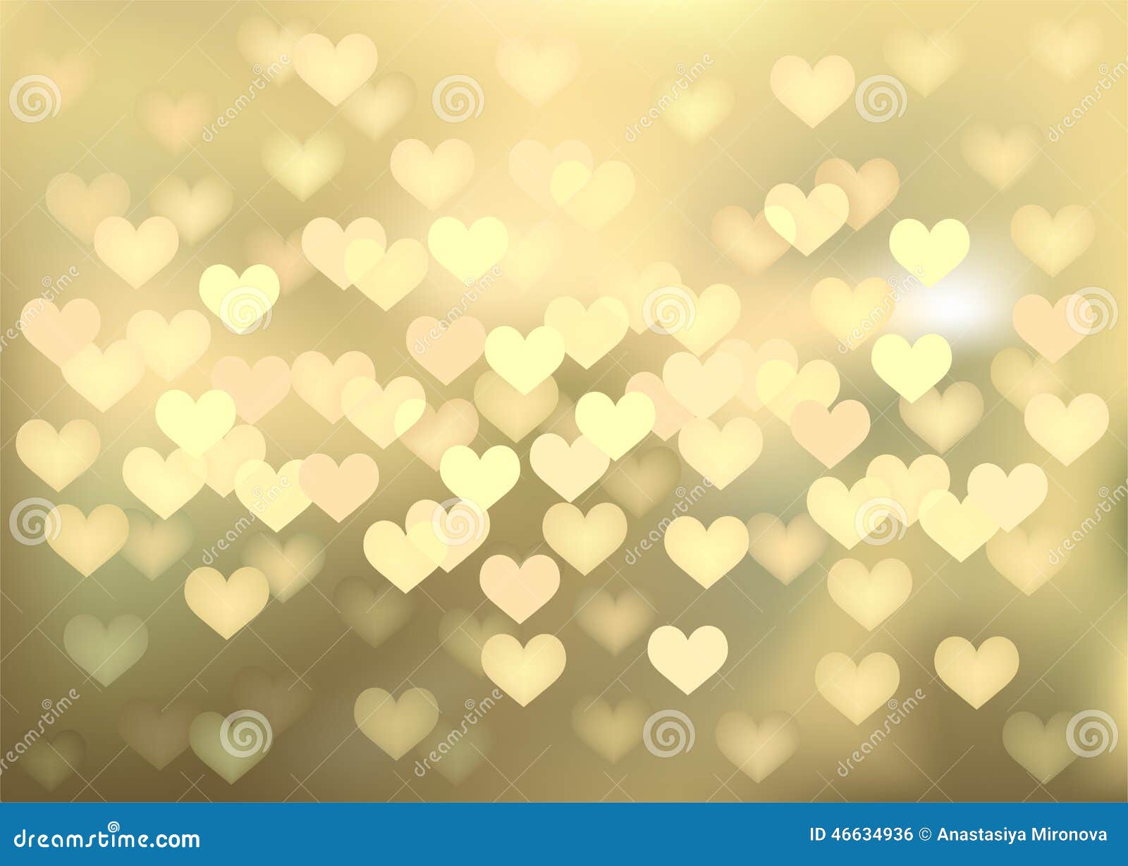 Golden Festive Lights in Heart Shape, Vector Stock Vector ...