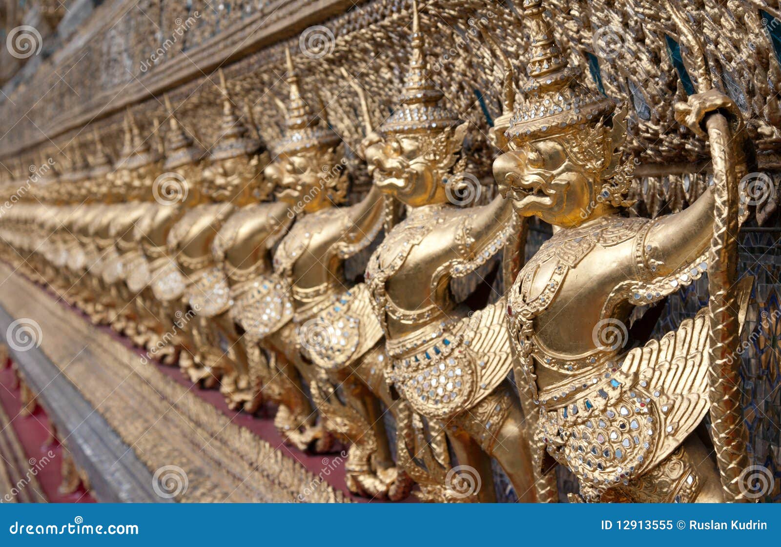 Golden Figures Warrior In Royal Palace Stock Image | CartoonDealer.com ...
