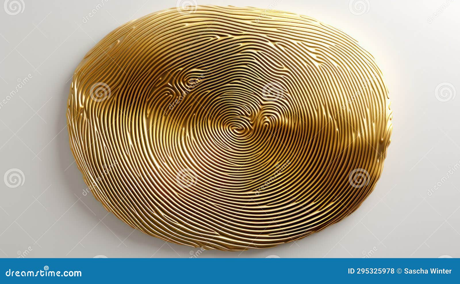 Golden Fingerprint Elegance Stock Photo - Image of confidential, unique ...