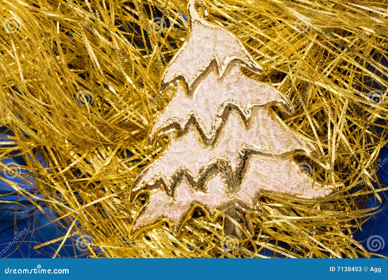 Golden fir stock image. Image of holiday, ornament, decoration - 7138453