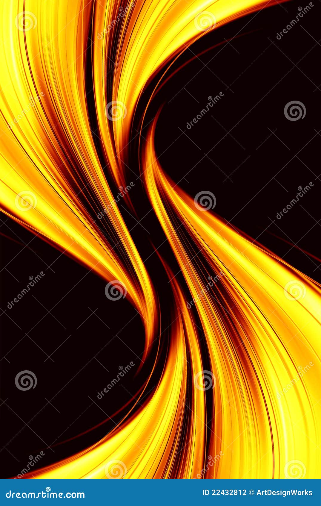 Golden fire stock illustration. Illustration of shape - 22432812