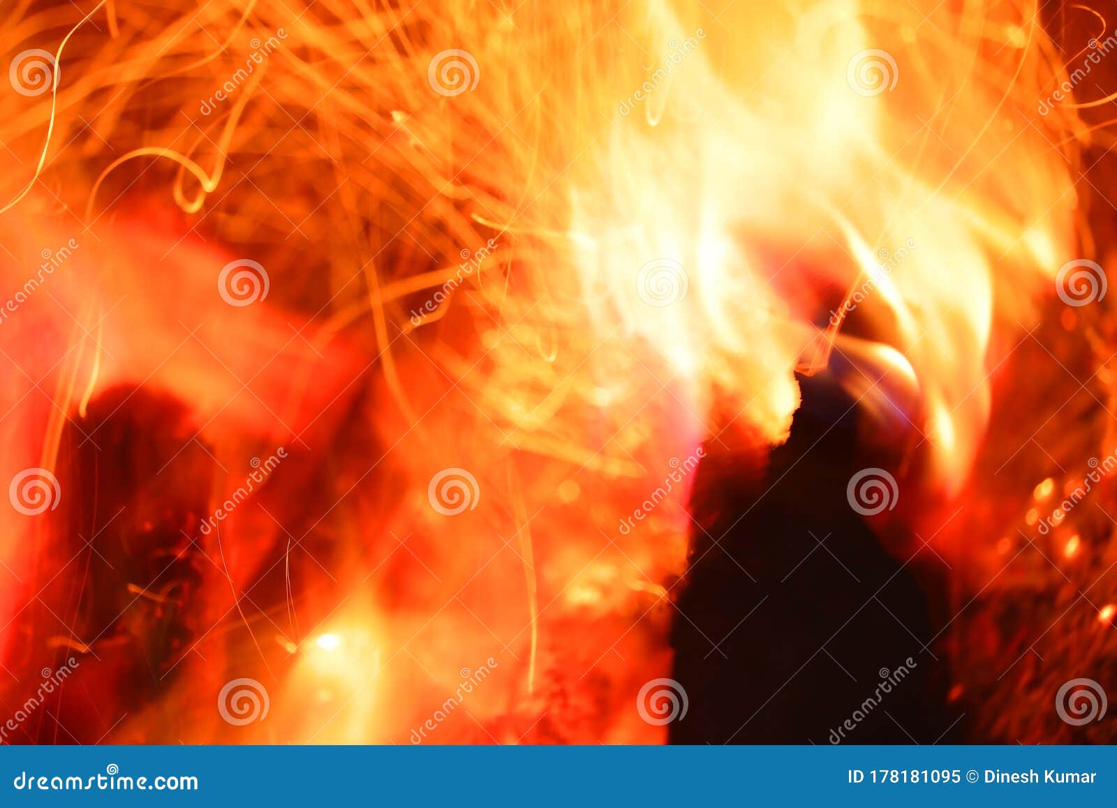 Golden Fire Flame Background Stock Image - Image of element, gold ...