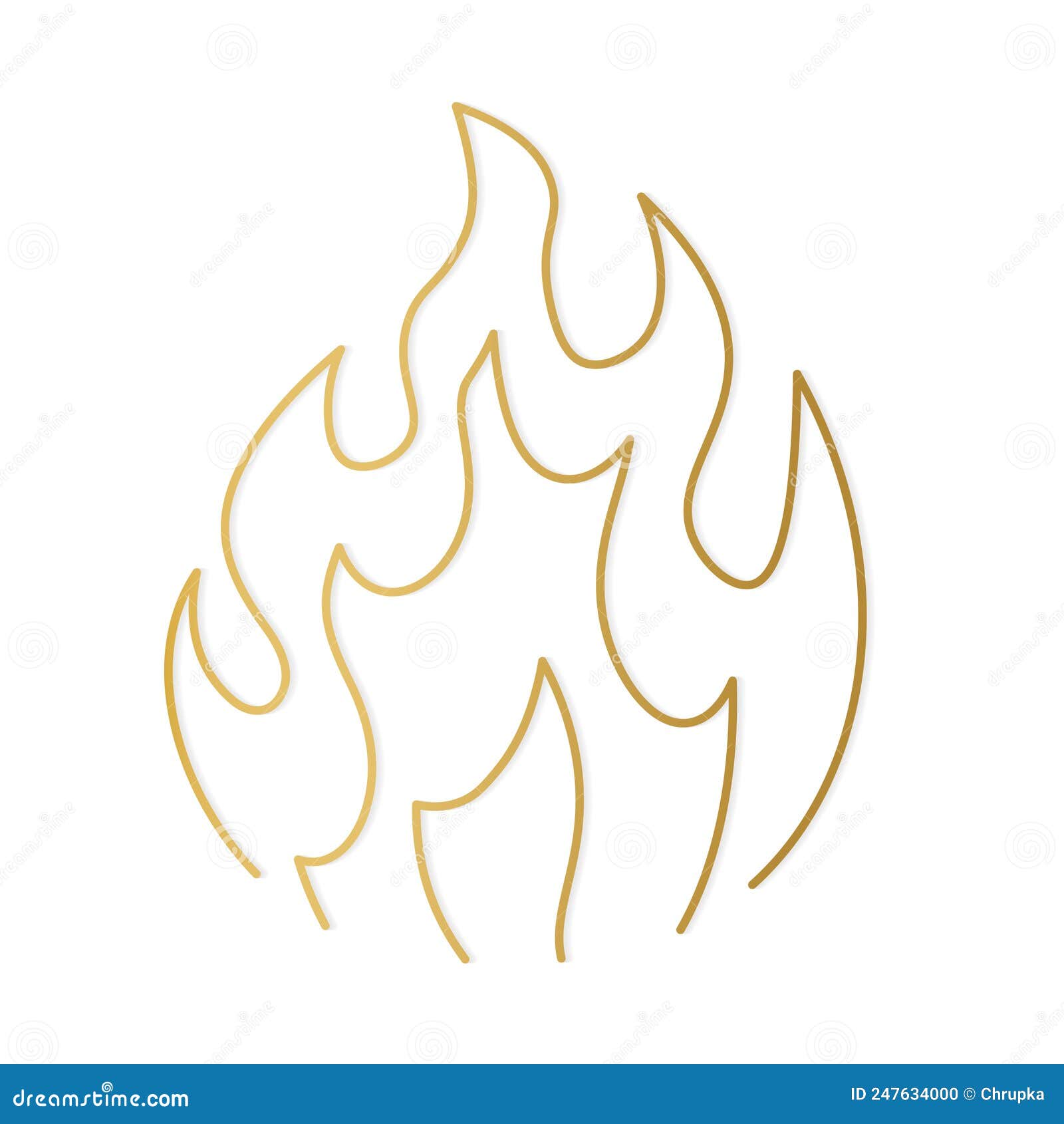 Golden Fire Flames, Bonfire Stock Vector - Illustration of holiday ...