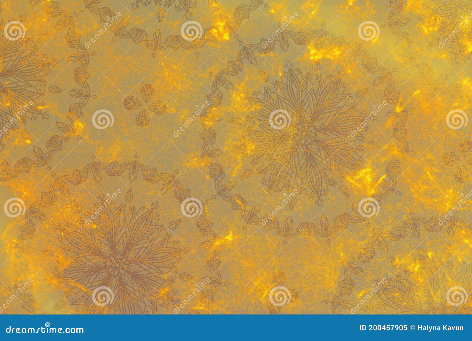 Golden Fire Oriental Pattern with Traditional Elements Stock ...