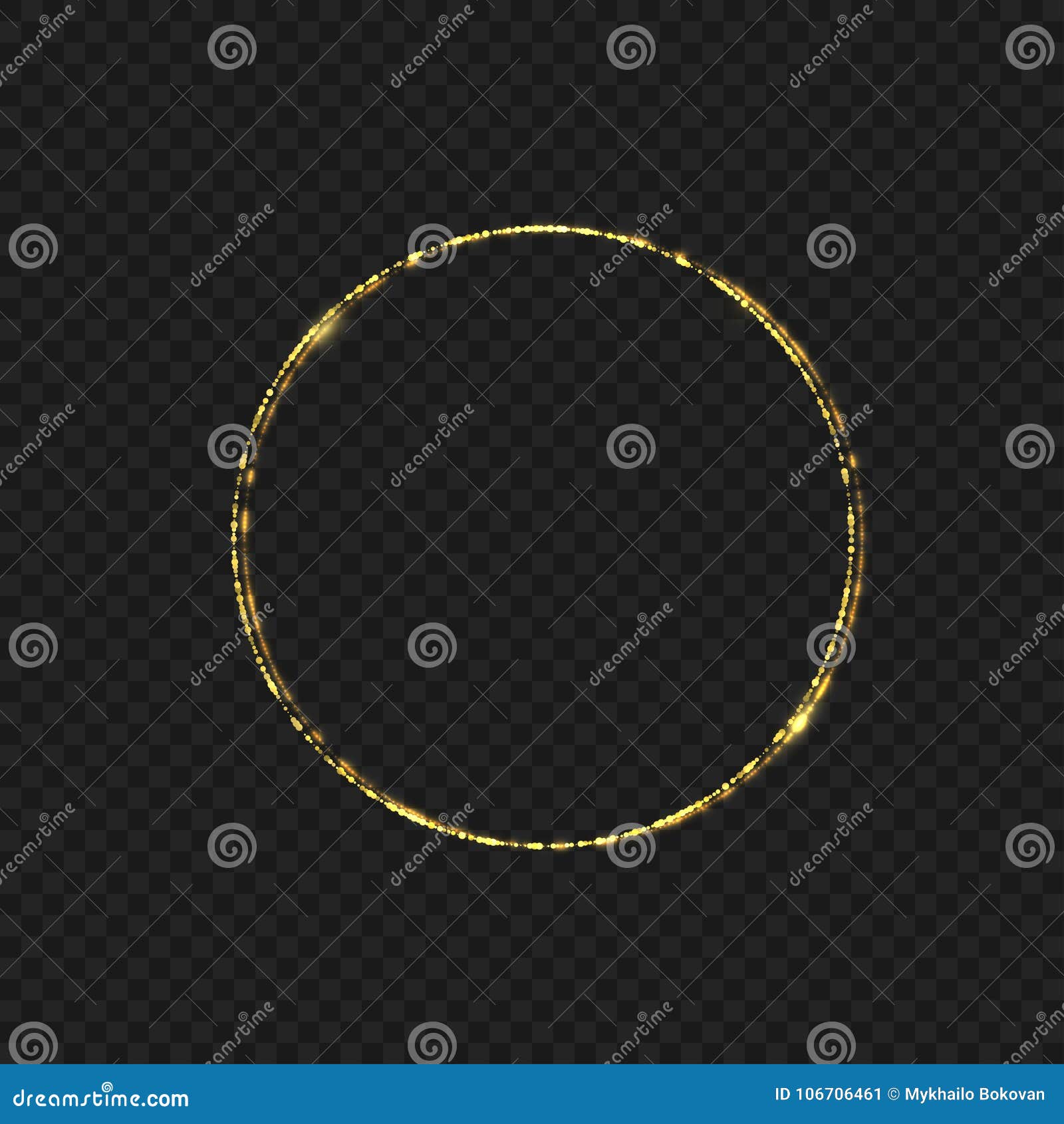 Golden fire ring stock vector. Illustration of flare - 106706461