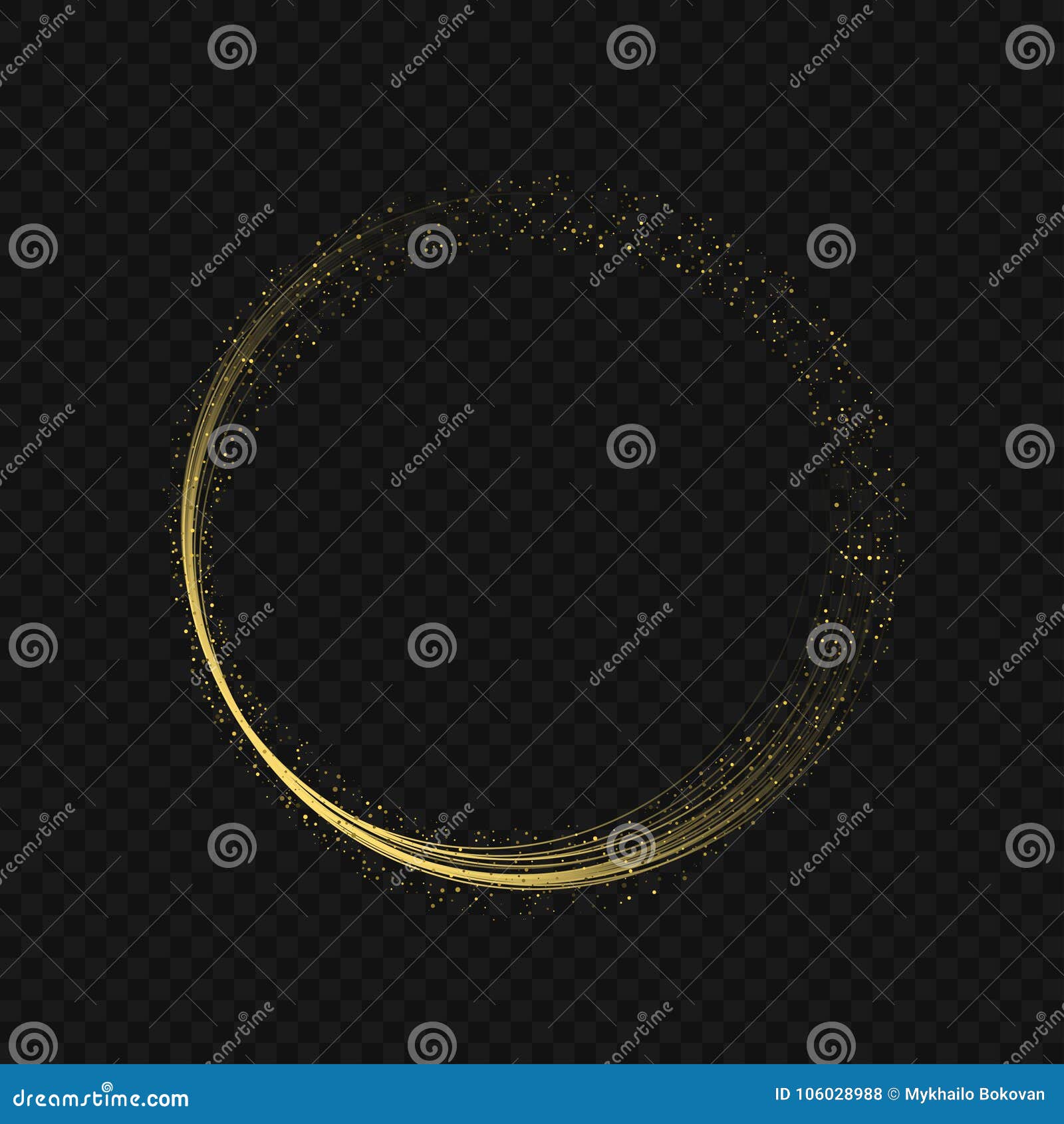 Golden fire ring stock vector. Illustration of banner - 106028988