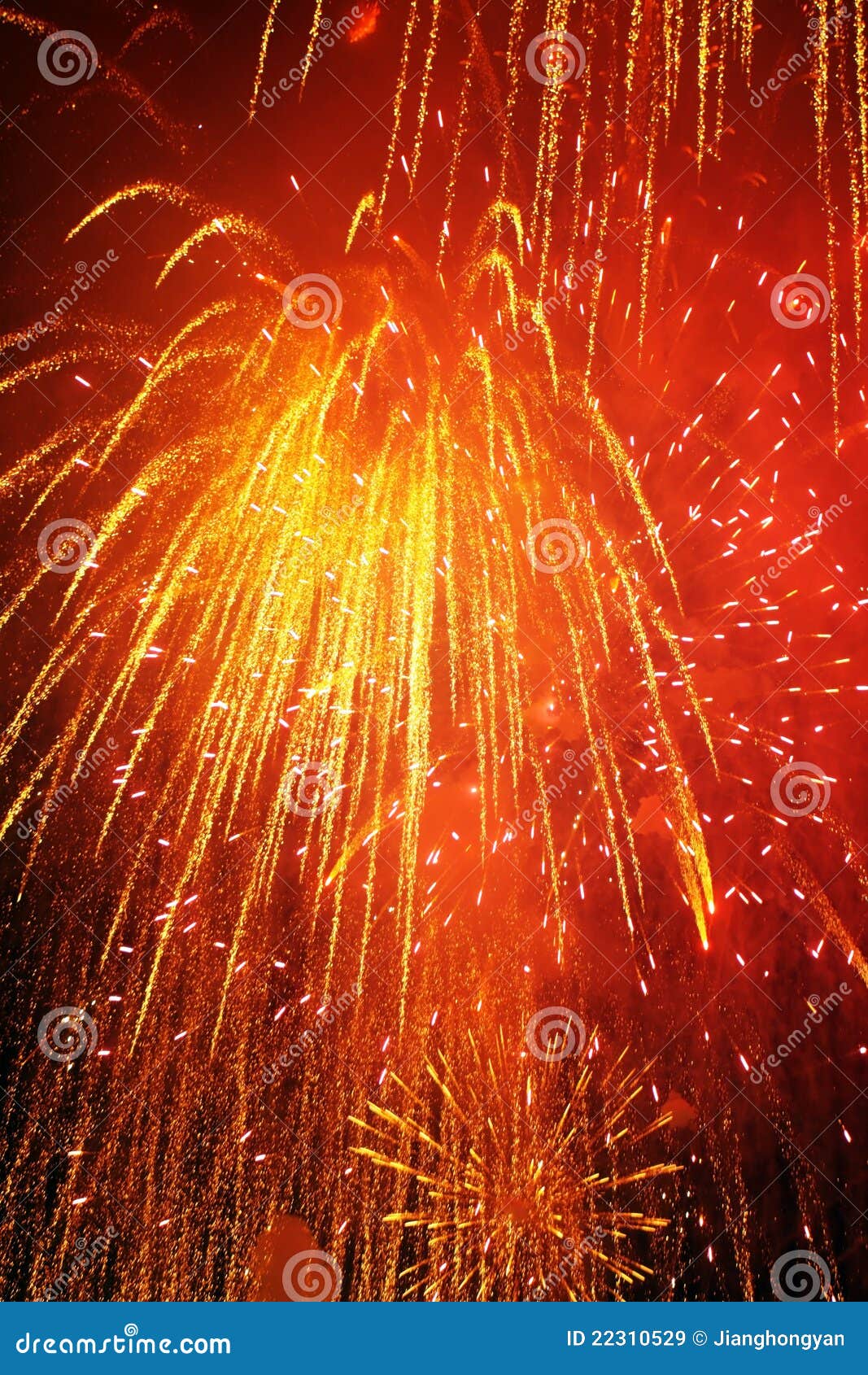 GOLDEN FIREWORKS stock image. Image of holidays, festivities - 22310529