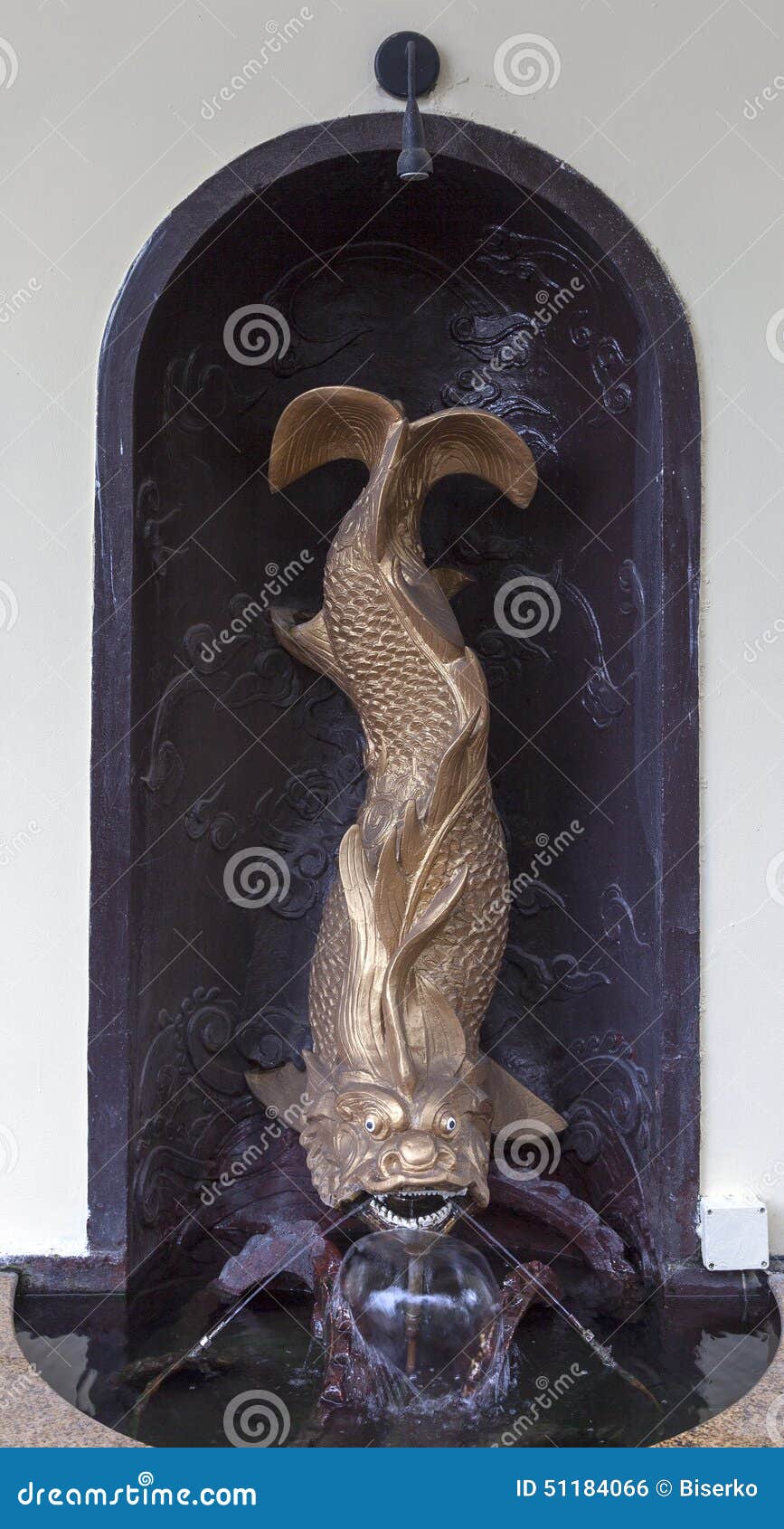 Golden fish stock photo. Image of antiques, enhance, carved - 51184066