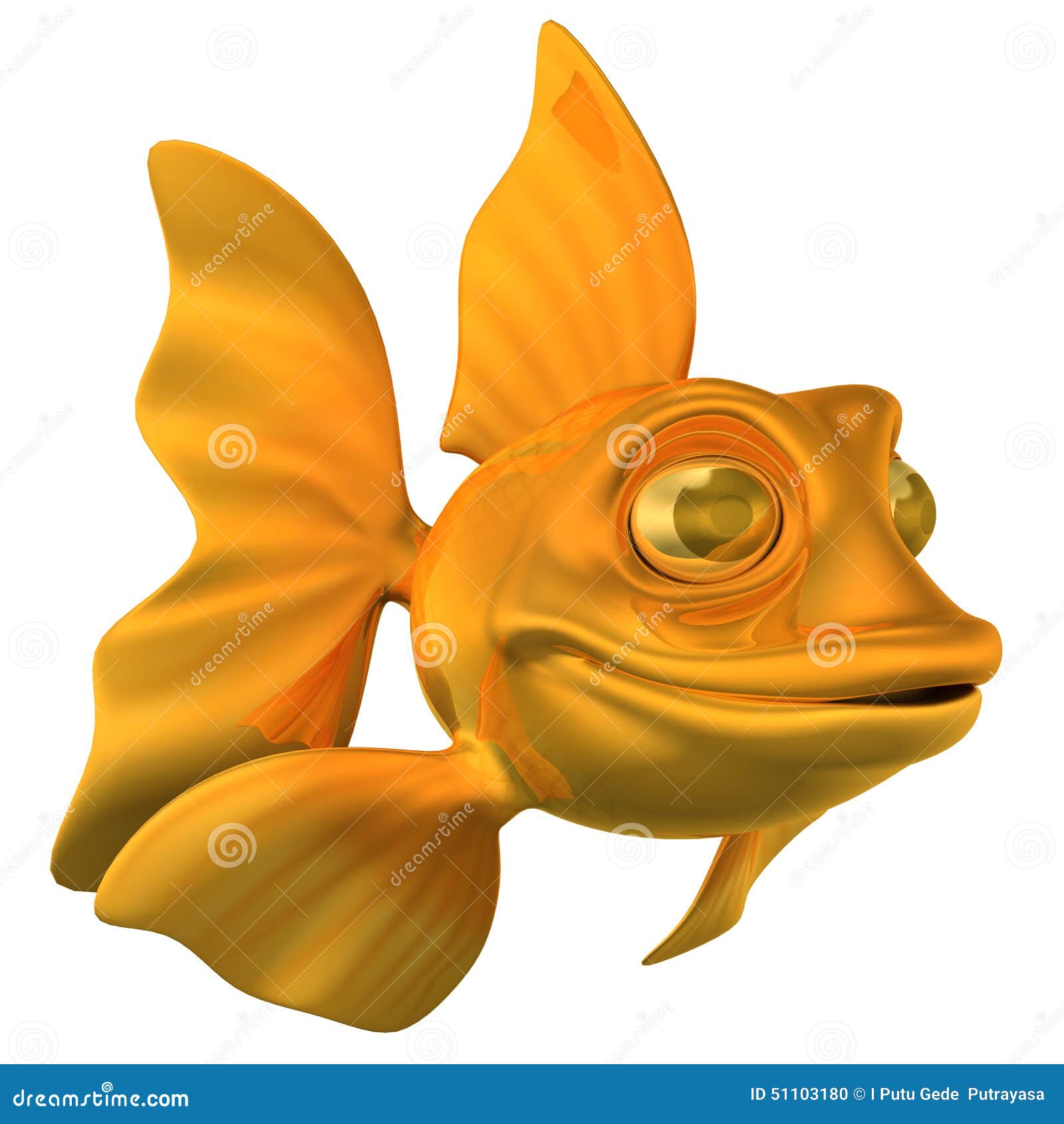Golden fish stock illustration. Illustration of golden - 51103180