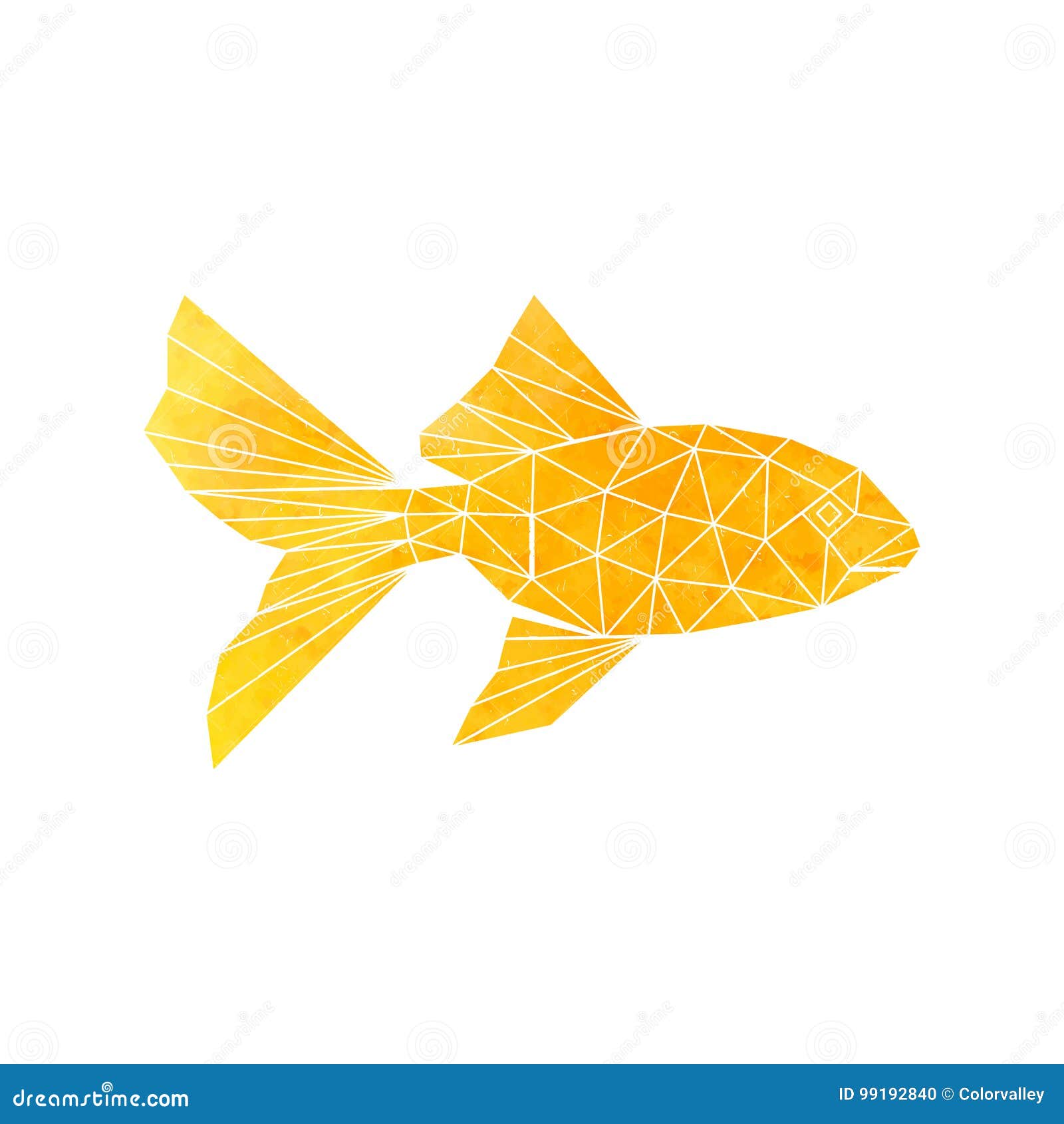 Golden Fish icon stock vector. Illustration of fishicon - 99192840
