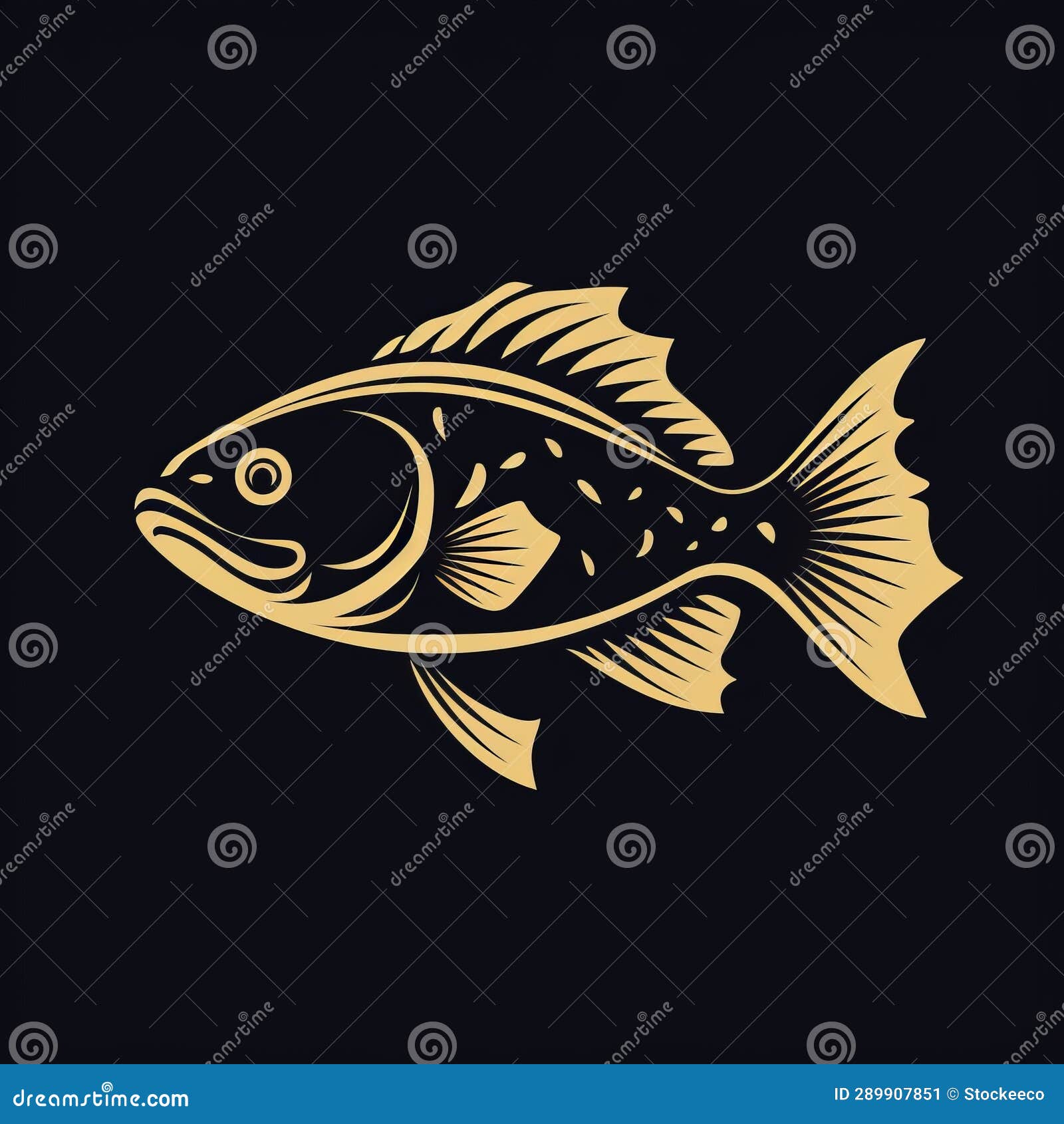 Grouper Logo Vector Outline Silhouette Art Icon | CartoonDealer.com ...
