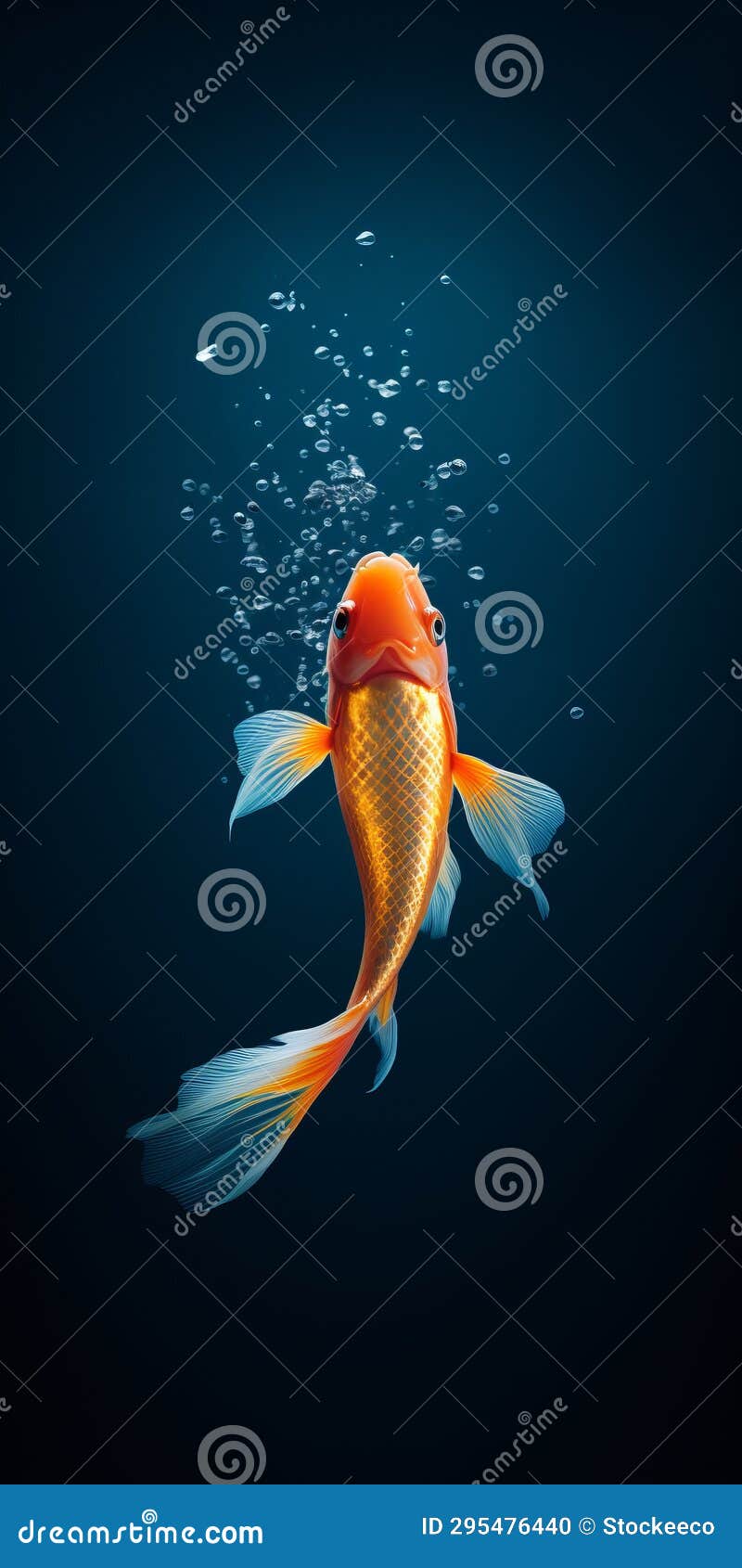 Golden Fish in Toraji Style - Mobile Lock Screen Background Stock Photo ...