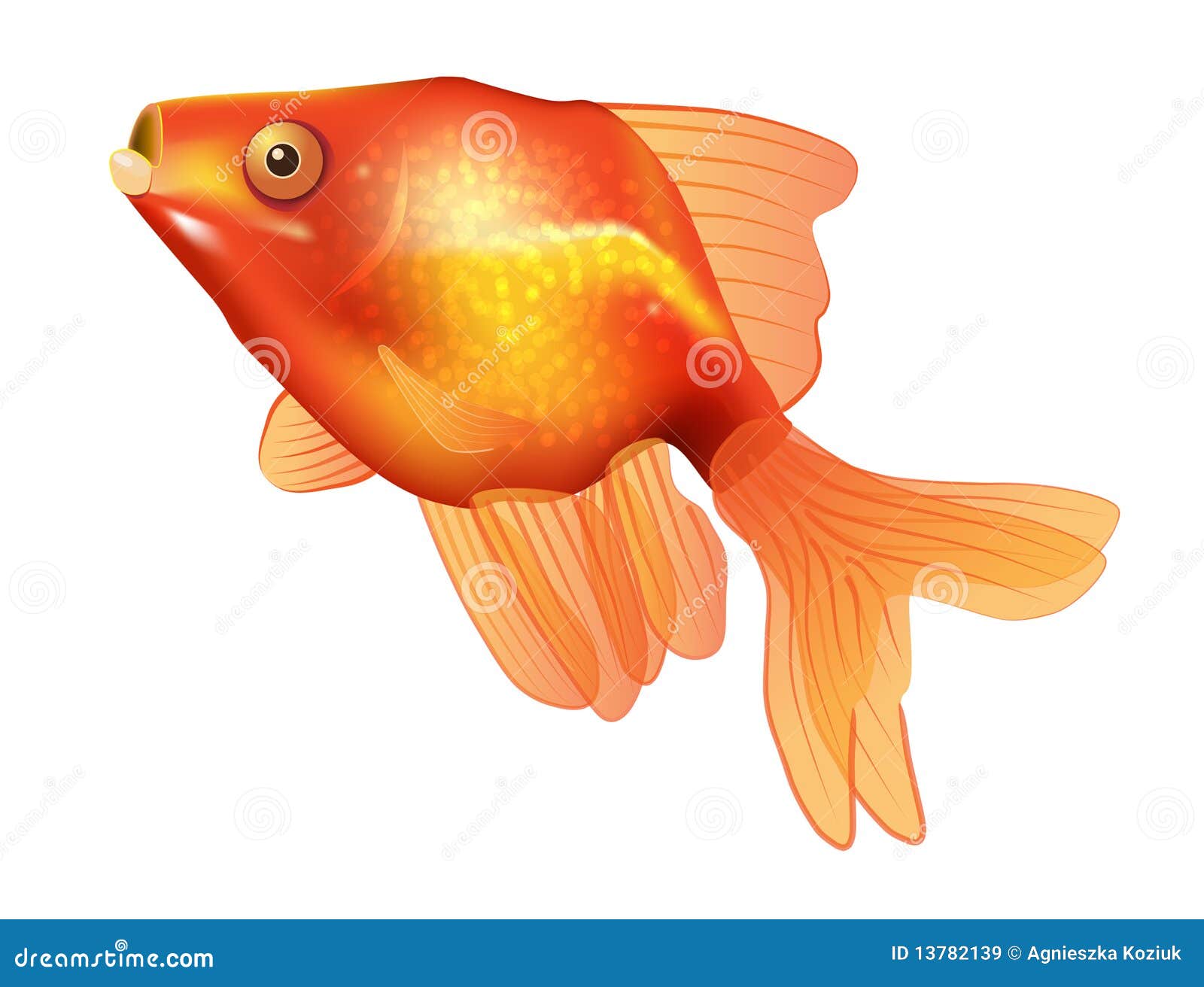 Golden Fish Vector stock vector. Illustration of challenge - 13782139