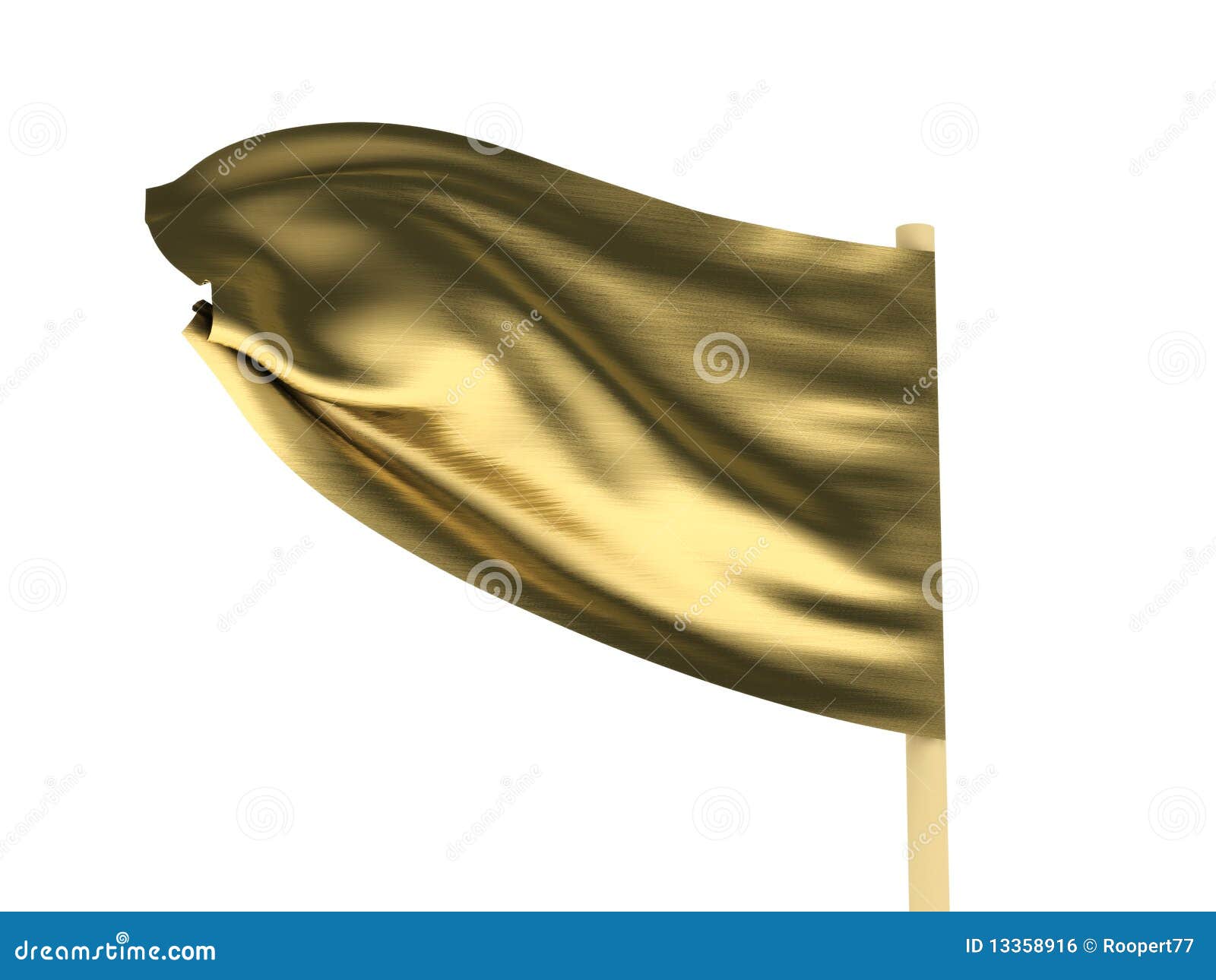 Golden flag stock illustration. Illustration of flying - 13358916