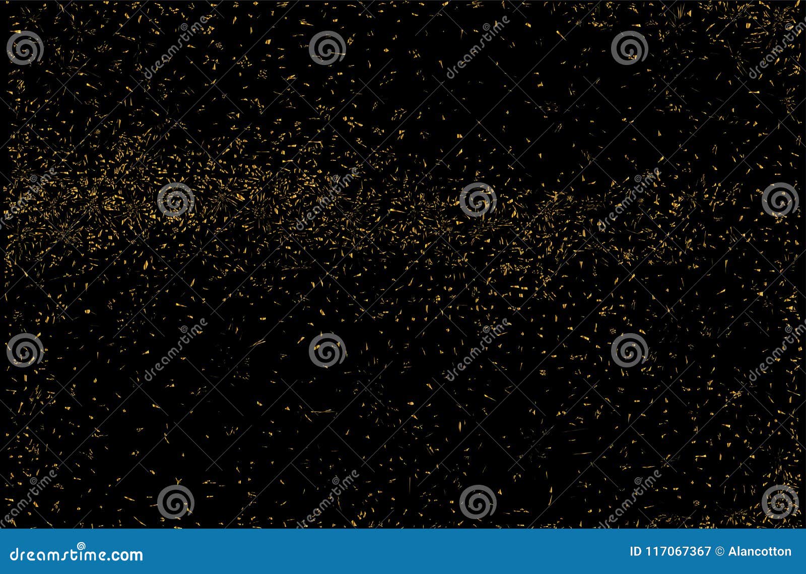Golden Fleck on Black As a Backgound Stock Vector - Illustration of ...