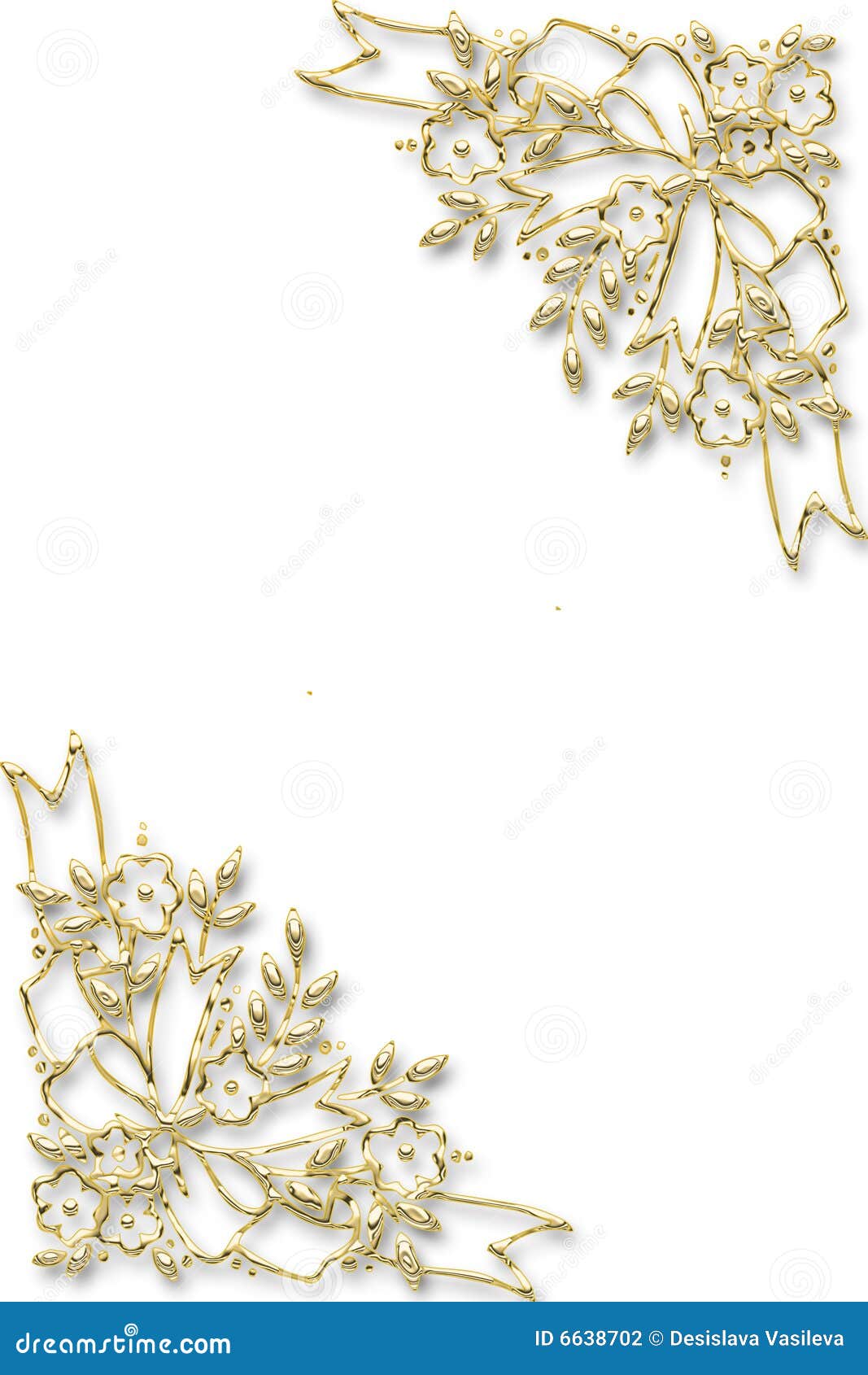 Golden floral frame stock illustration. Illustration of party - 6638702