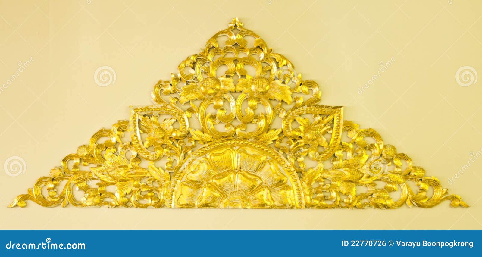Golden flower decoration stock photo. Image of ancient - 22770726