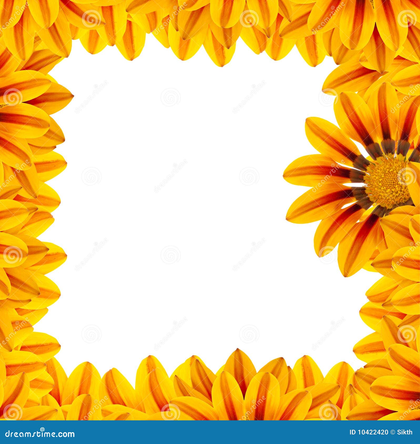Golden Flower Frame stock illustration. Illustration of decorative ...