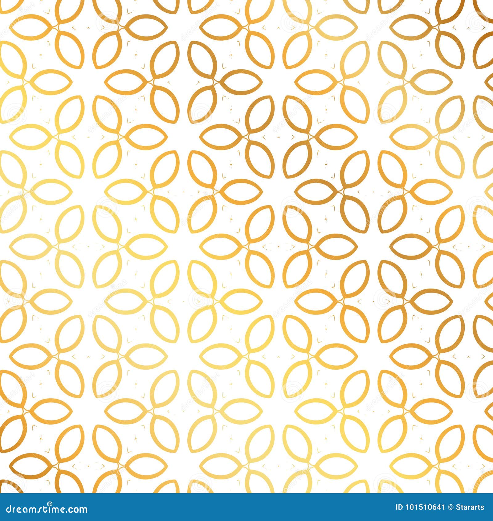 Golden Flower Pattern Background Vector Stock Vector - Illustration of ...