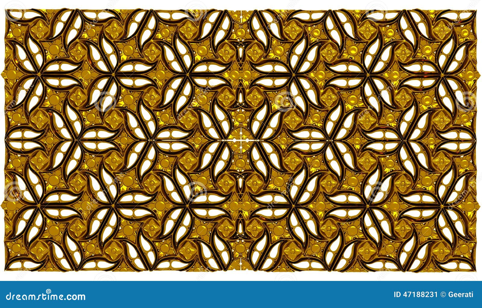 Golden Flower Pattern Wallpaper Background Stock Image - Image of ...
