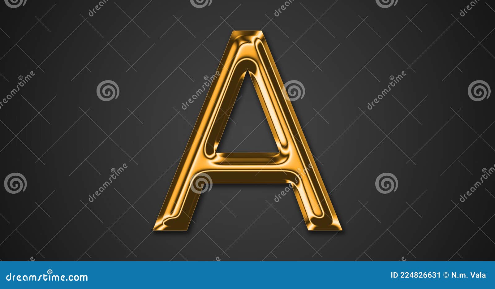 Golden Letter a Illustration Stock Illustration - Illustration of line ...