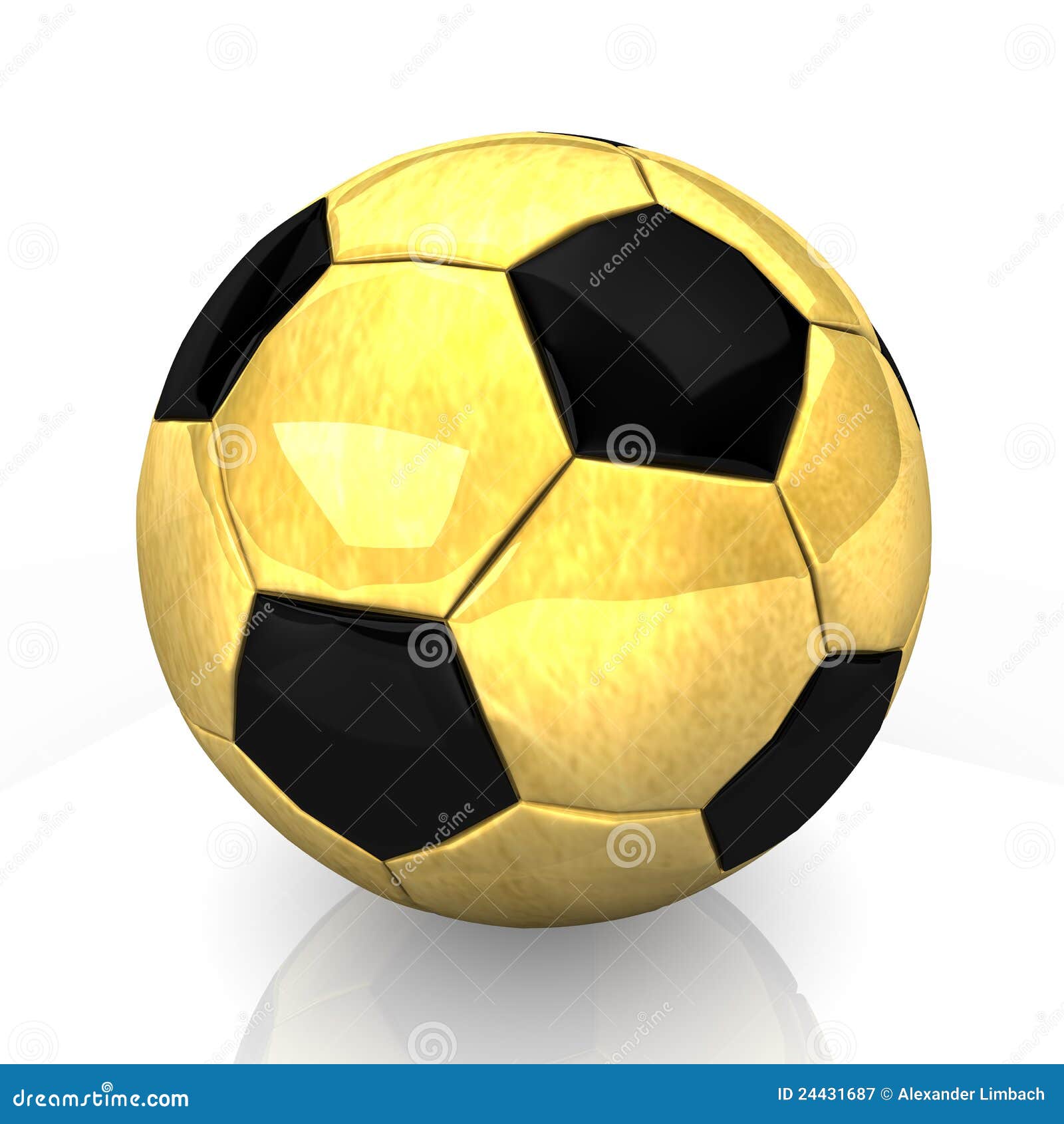 Golden Football / Soccer Ball With Crown. Photo-realistic Vector ...