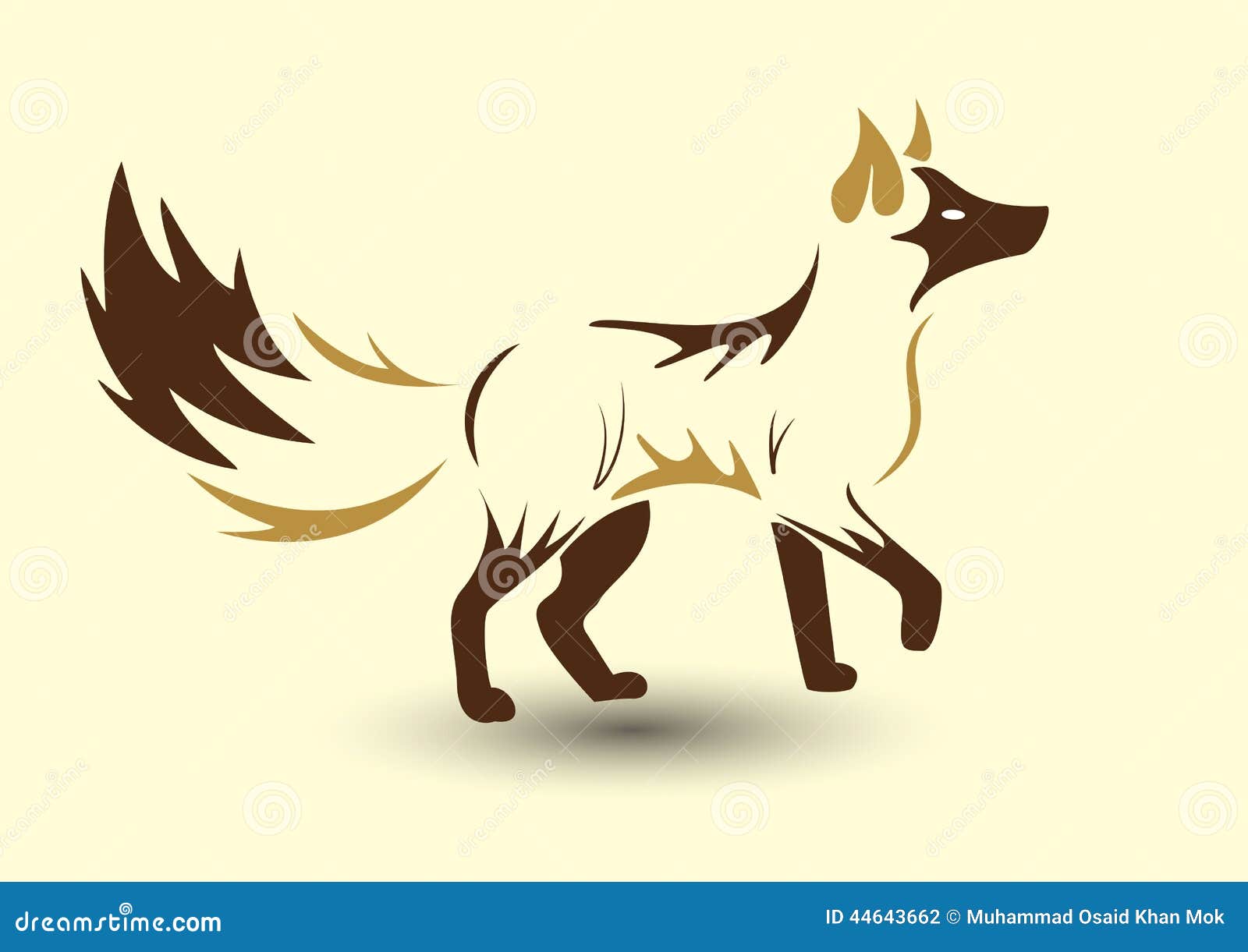 Golden Fox stock illustration. Illustration of cunning - 44643662