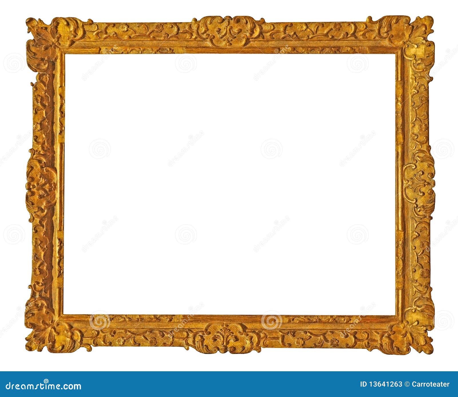 Golden frame stock image. Image of craft, interior, metal - 13641263