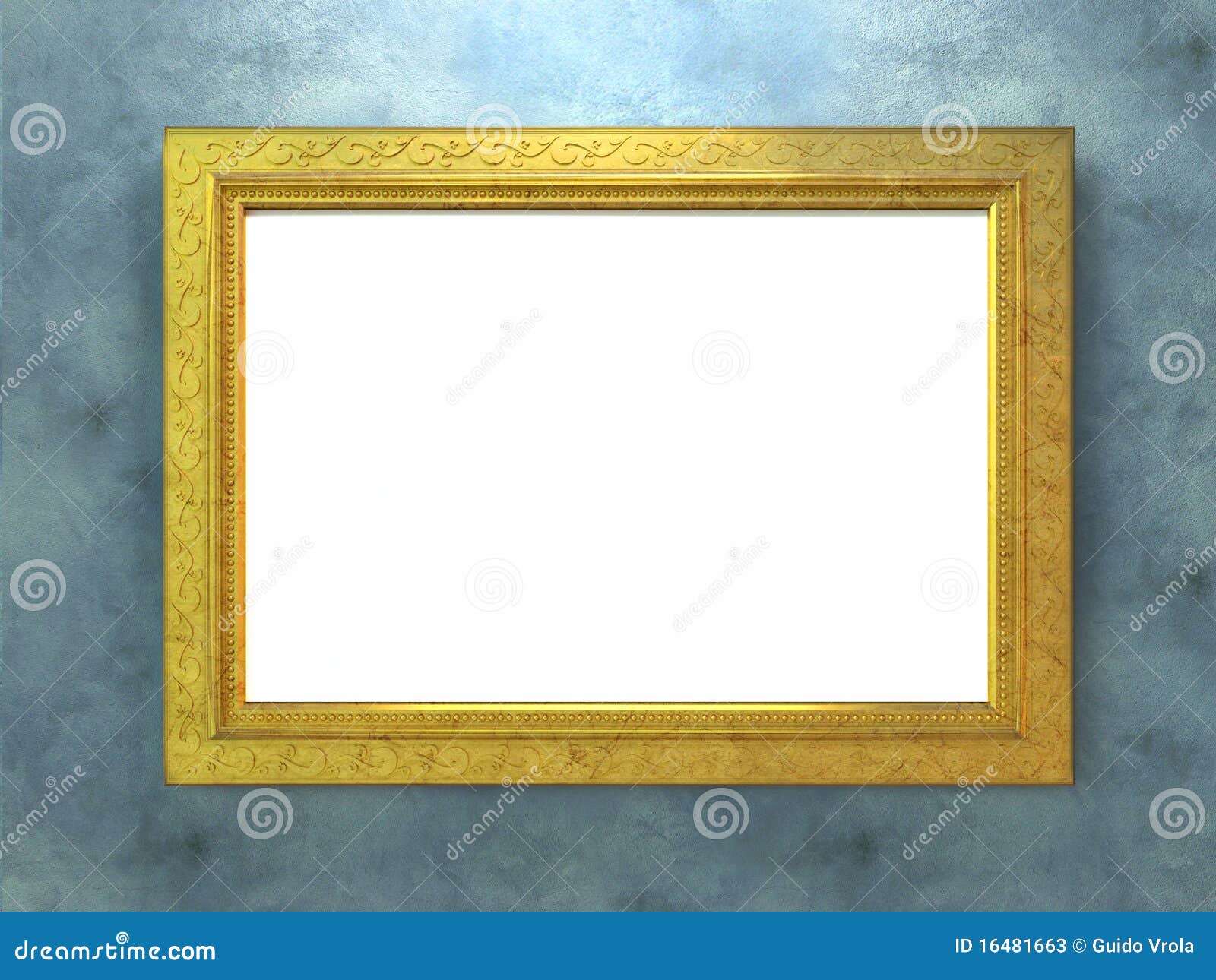 Golden frame stock illustration. Illustration of aged - 16481663