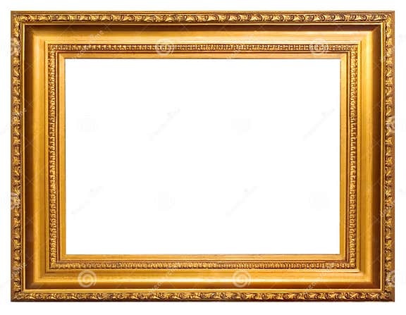 Golden frame stock photo. Image of isolated, decorate - 1920018