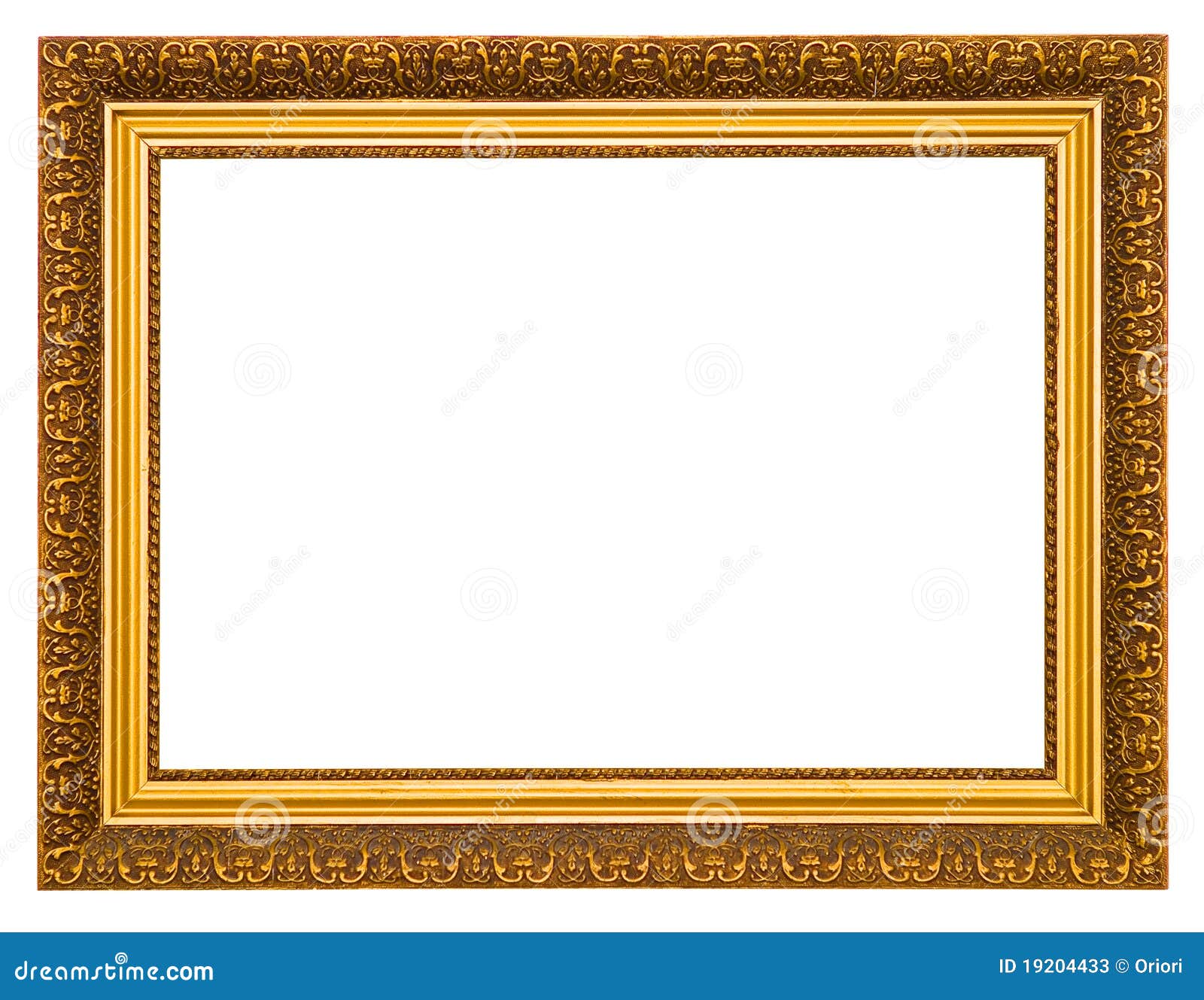 Golden frame stock image. Image of aged, decorated, place - 19204433