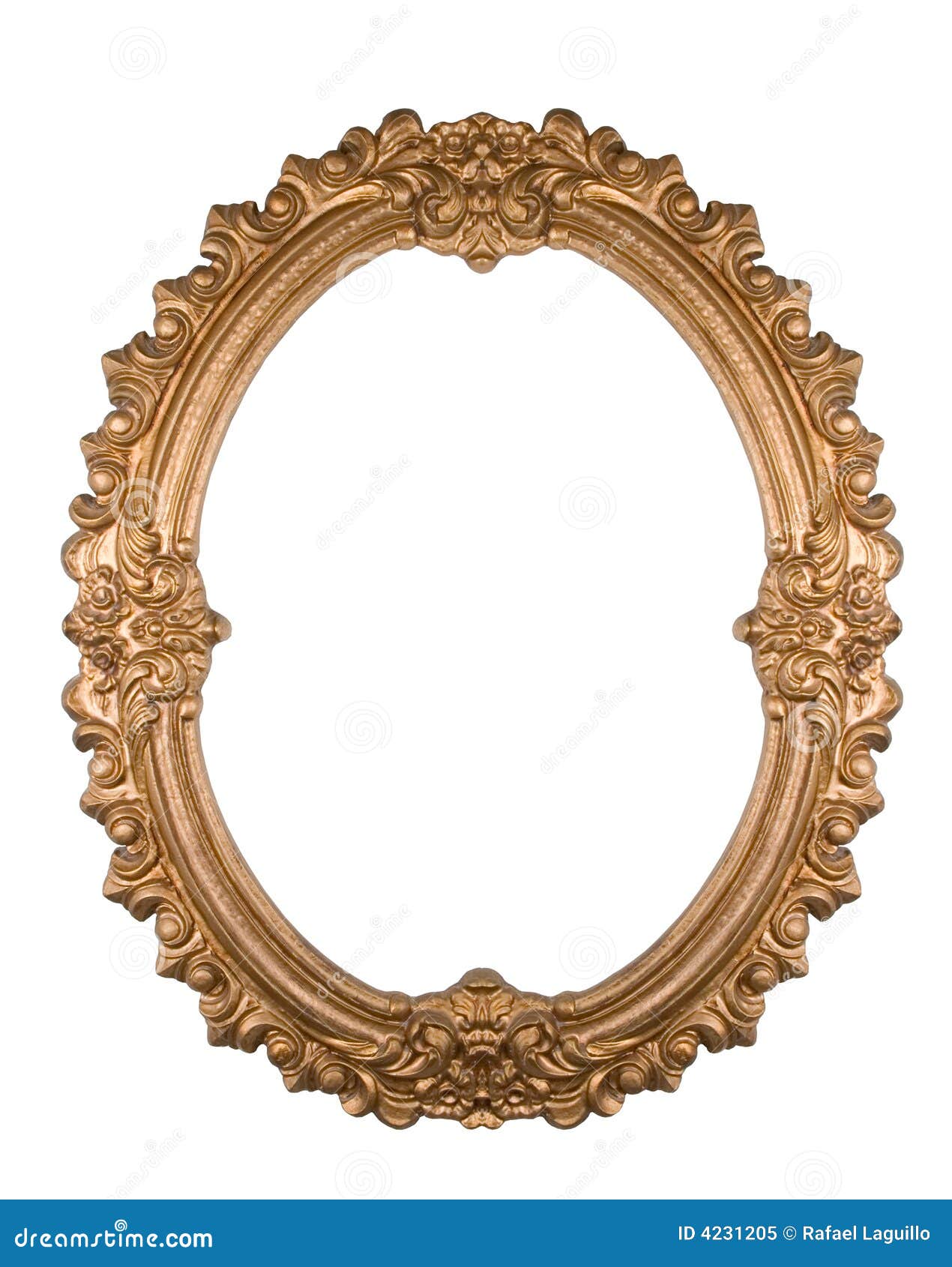 Golden frame stock image. Image of golden, isolated, design - 4231205