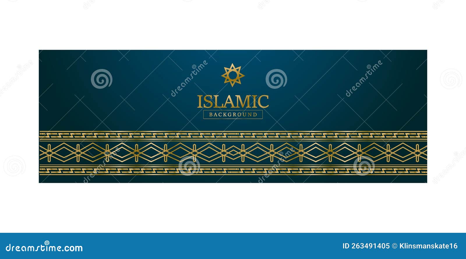 Golden Frame Arabic Islamic Banner Background Concept Stock Vector ...