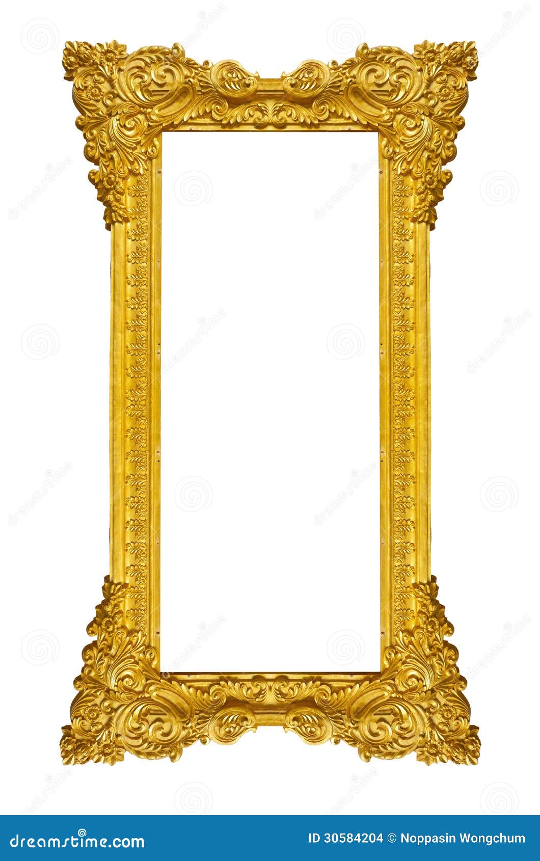 Golden frame stock photo. Image of object, decorate, wall - 30584204