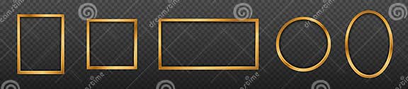 Golden Frame Border. 3d Golden Vector Frame Stock Vector - Illustration ...