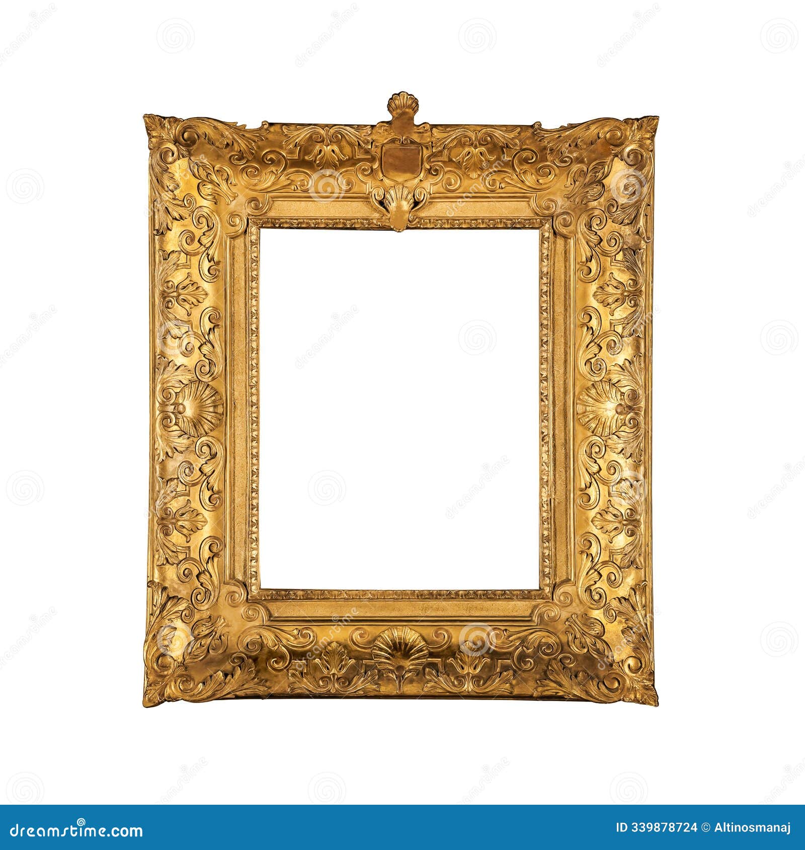 Golden Frame Decorative Elegant Fine Thick Ornamental Template ...