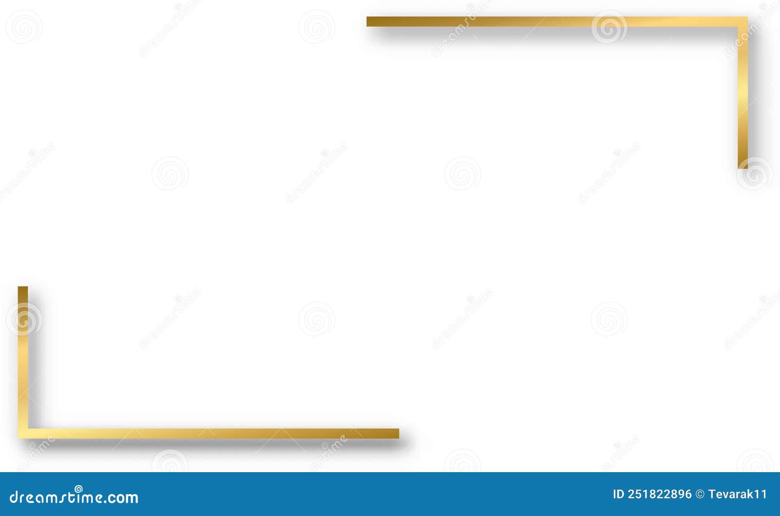 Golden Frame Elements. Gold Angles Border on Transparent Background ...