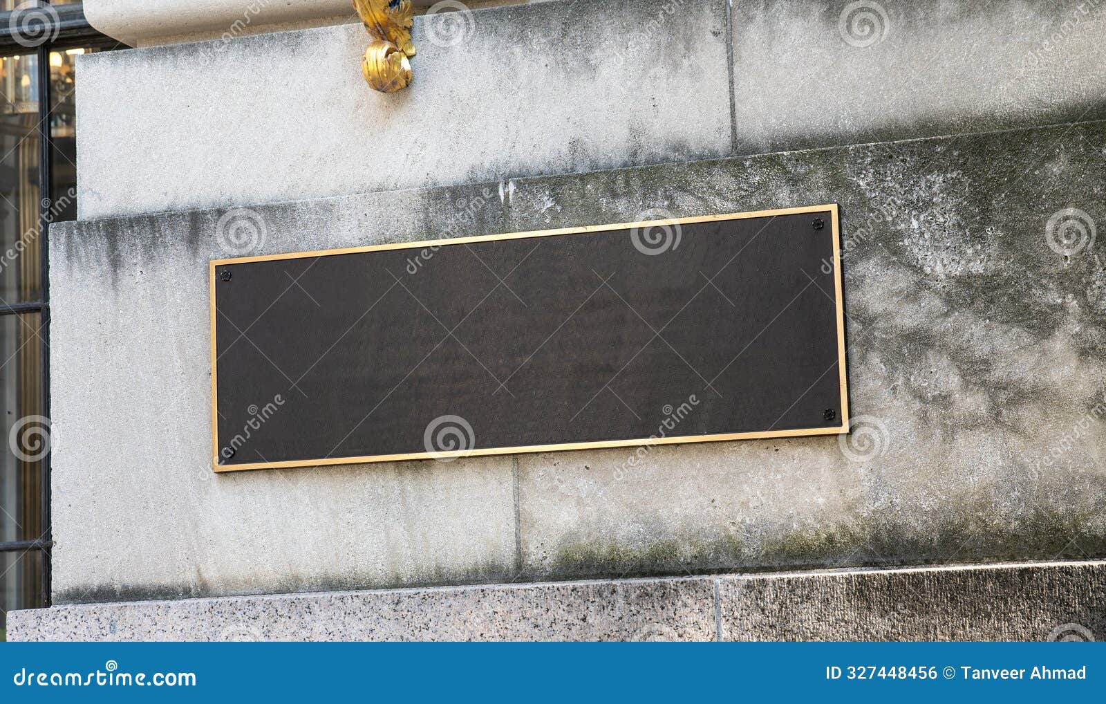 Golden Frame Home Name Plate with Copy Space Banner Stock Photo - Image ...