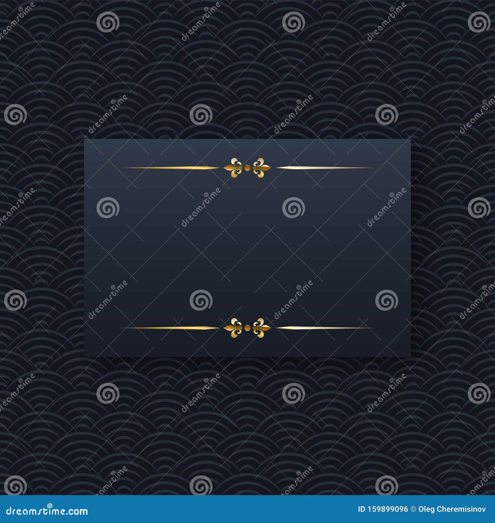 Golden Frame Minimalistic Template with Text Space Stock Vector ...