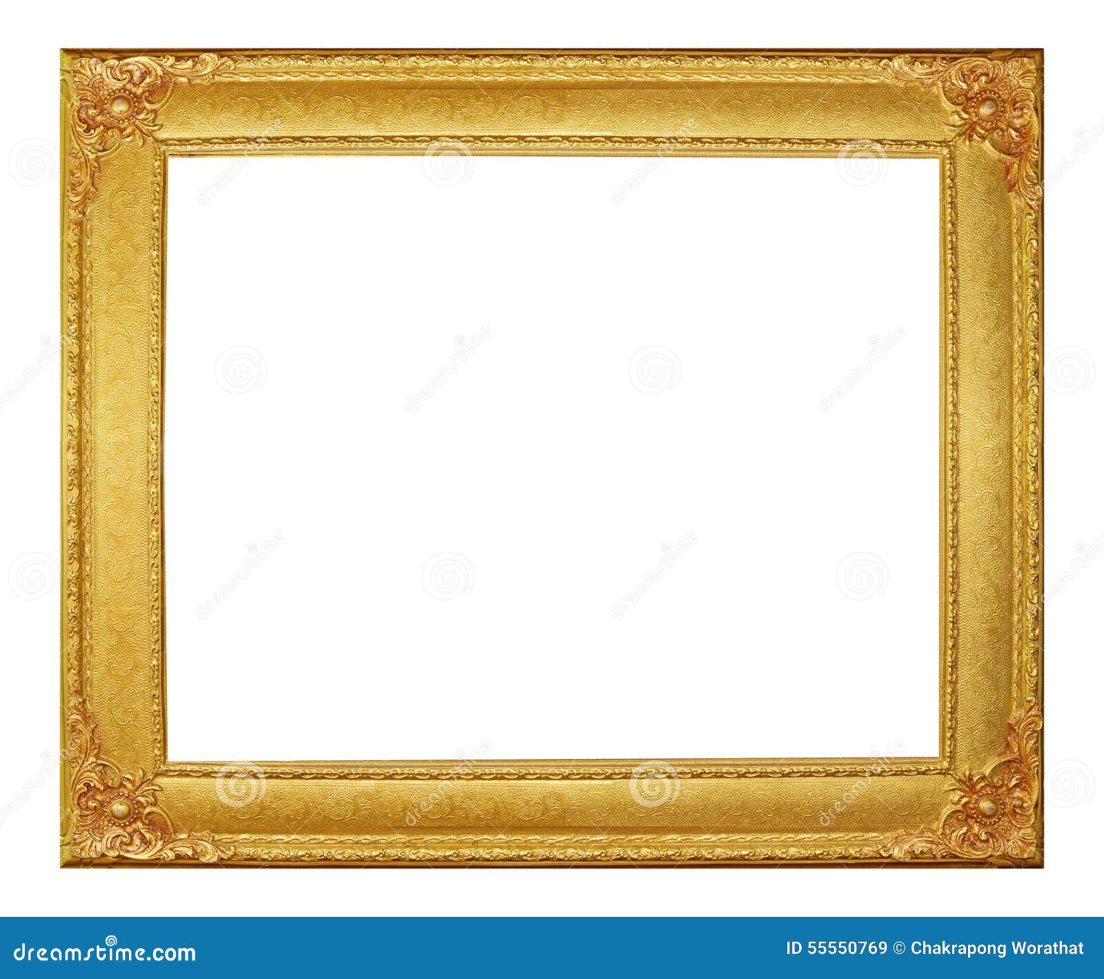 Golden Frame Modern Vintage. Stock Image - Image of gilded, mirror ...