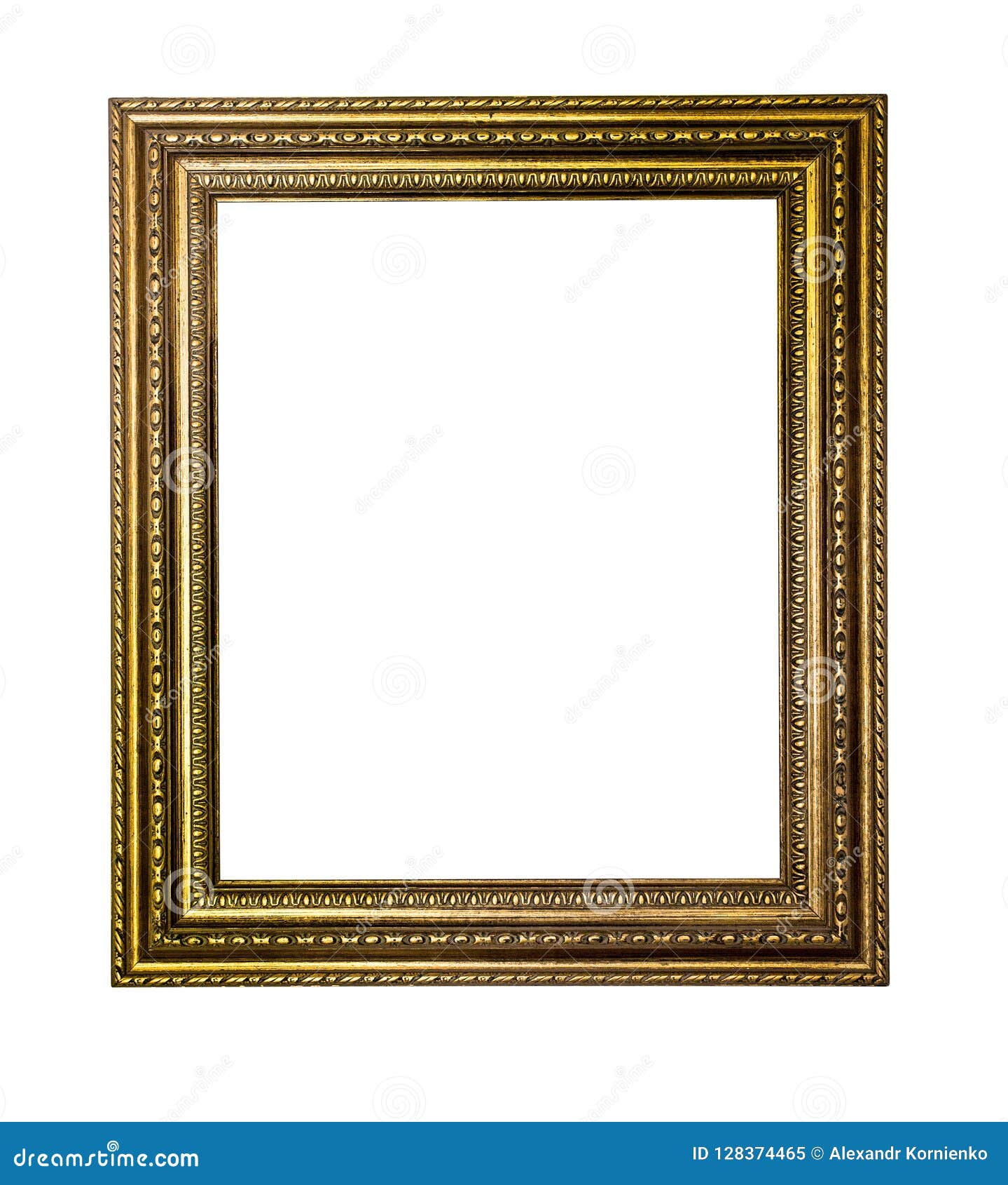 Old gold frame stock image. Image of decorative, retro - 128374465