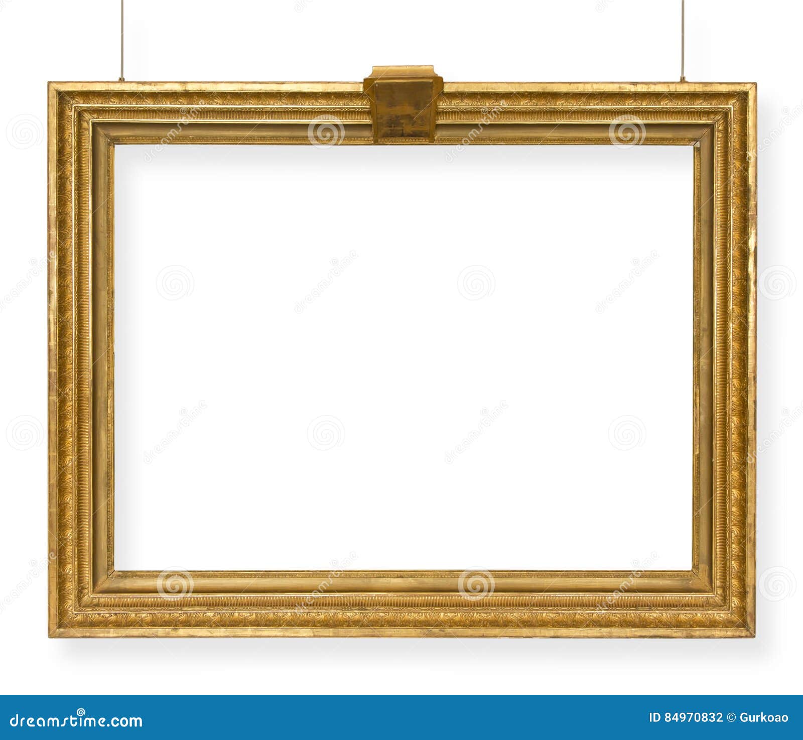 Golden frame for a picture stock photo. Image of space - 84970832
